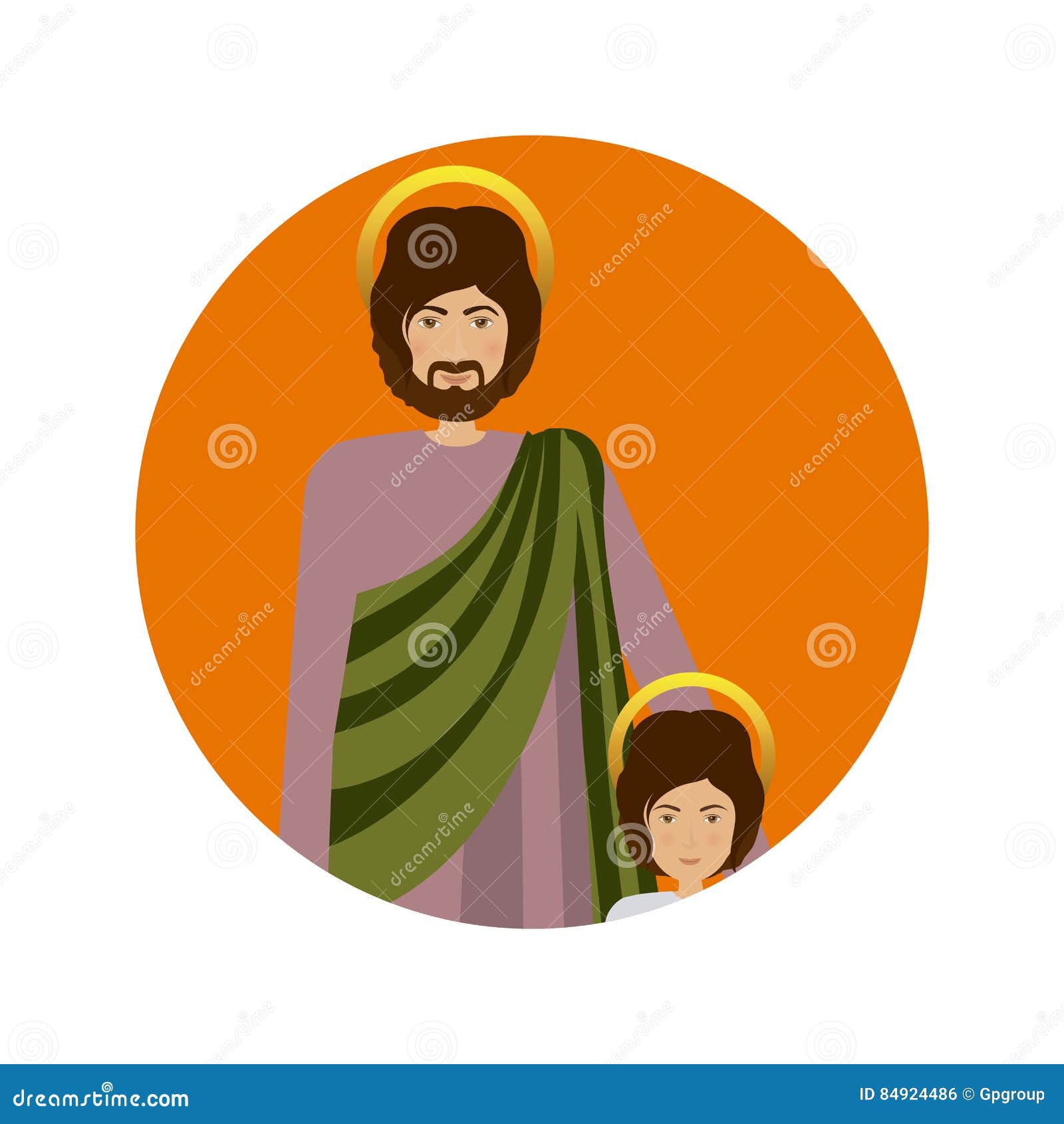 Holy joseph christianity stock vector. Illustration of jesus - 84924486