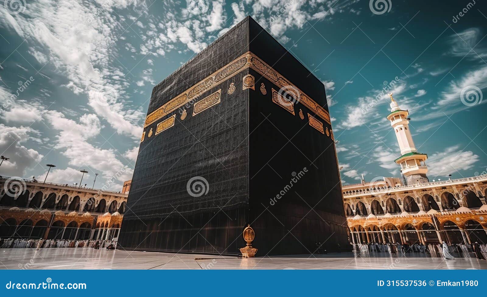 The Holy Mosque of Mecca stock illustration. Illustration of sacred ...