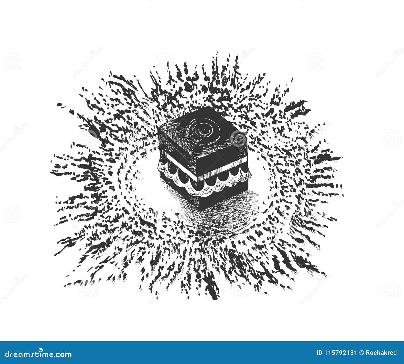 Holy Kaaba in Mecca Saudi Arabia, Hand Drawn Sketch Vector Illus Stock ... Holy Kaaba in Mecca Saudi Arabia, Hand Drawn Sketch Vector Illus Stock ...