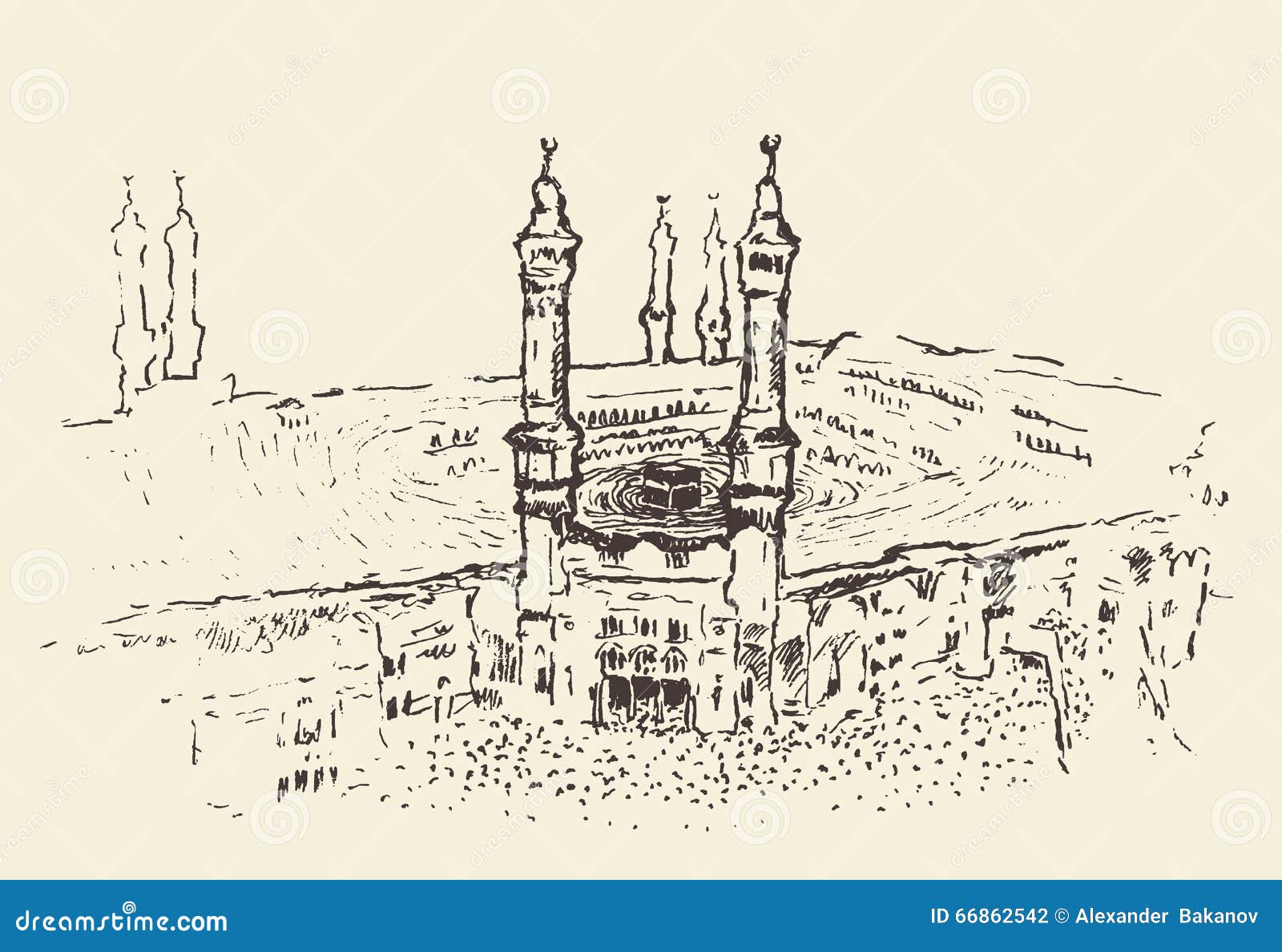 Holy Kaaba Mecca Saudi Arabia Muslim Sketch Cartoon Vector ... Holy Kaaba Mecca Saudi Arabia Muslim Sketch Cartoon Vector ...