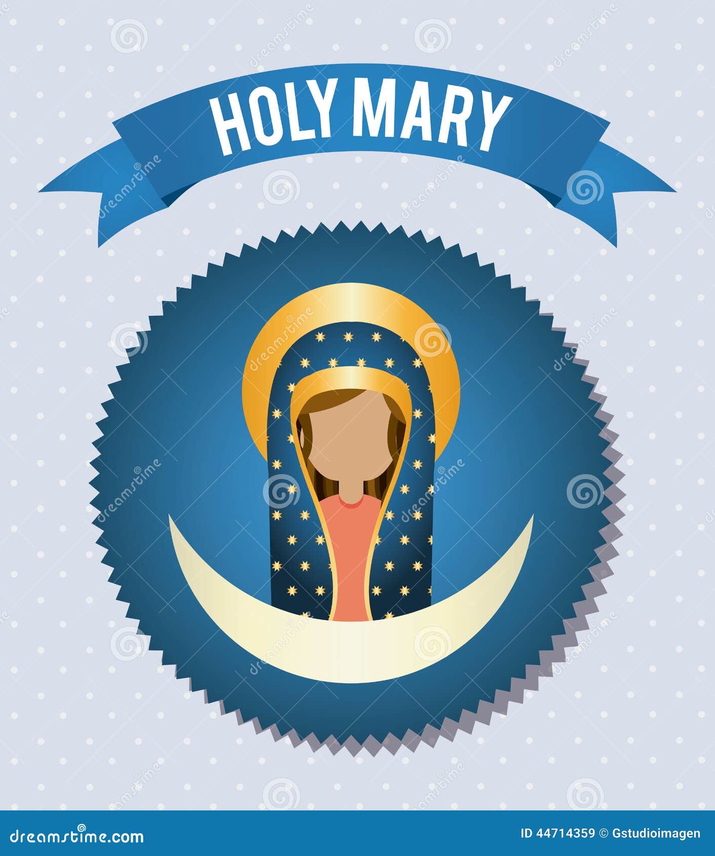 Holy mary stock vector. Illustration of lace, catholic - 44714359