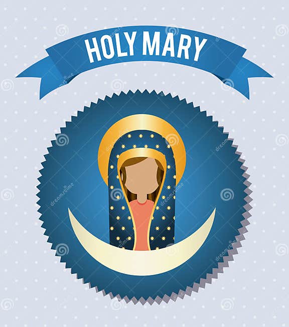 Holy mary stock vector. Illustration of lace, catholic - 44714359