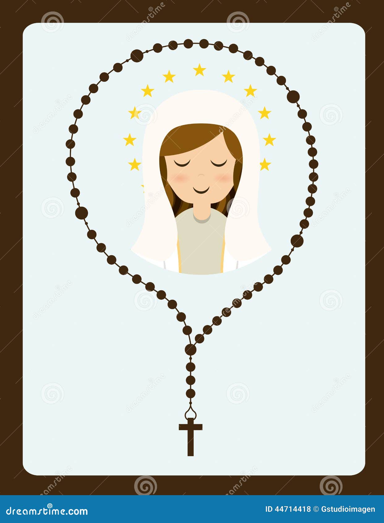 Holy mary stock vector. Illustration of virgin, catholic - 44714418