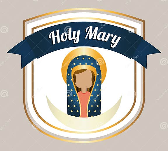 Holy mary stock vector. Illustration of christian, virgin - 44714420