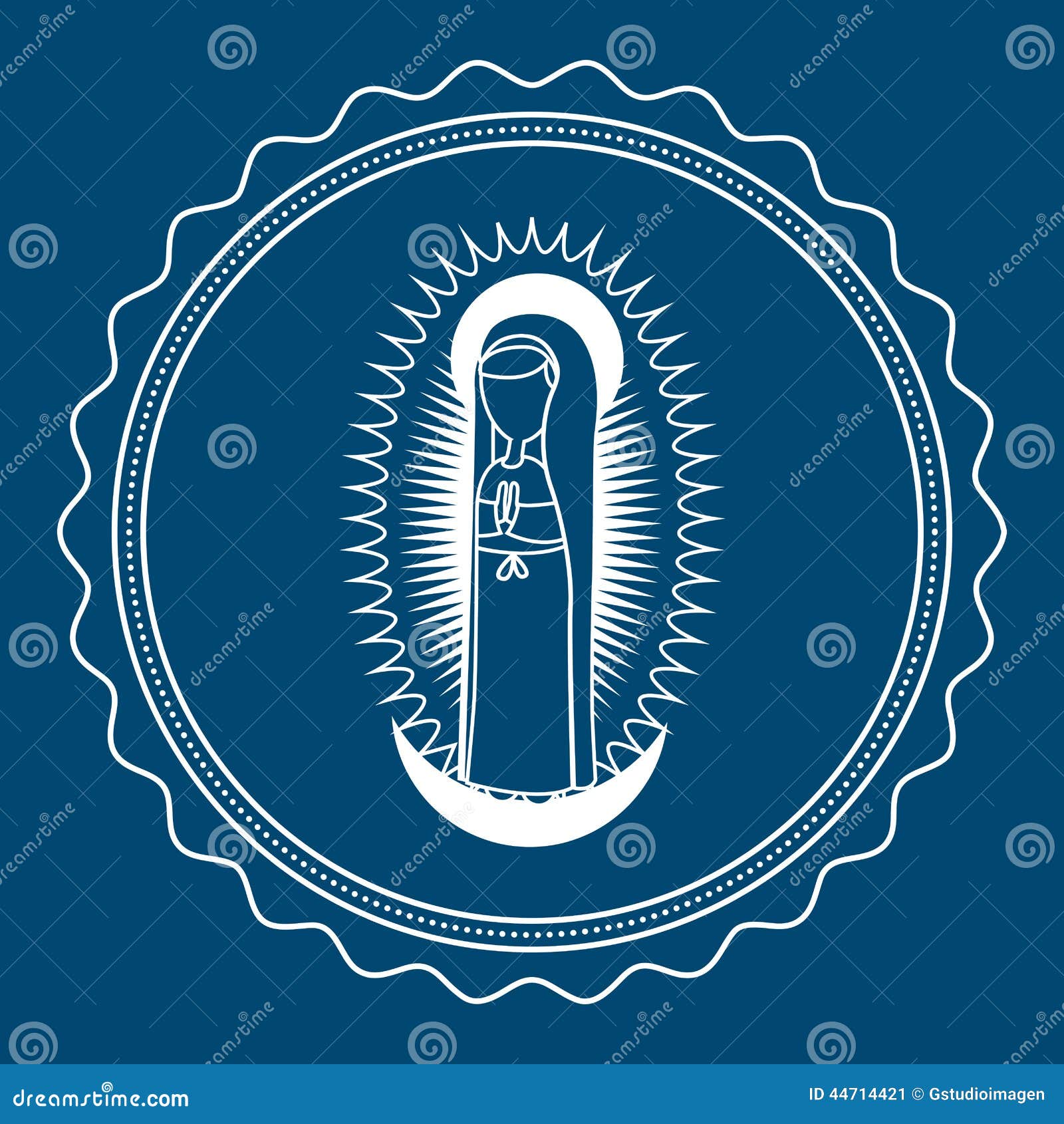 Holy mary stock vector. Illustration of mother, church - 44714421