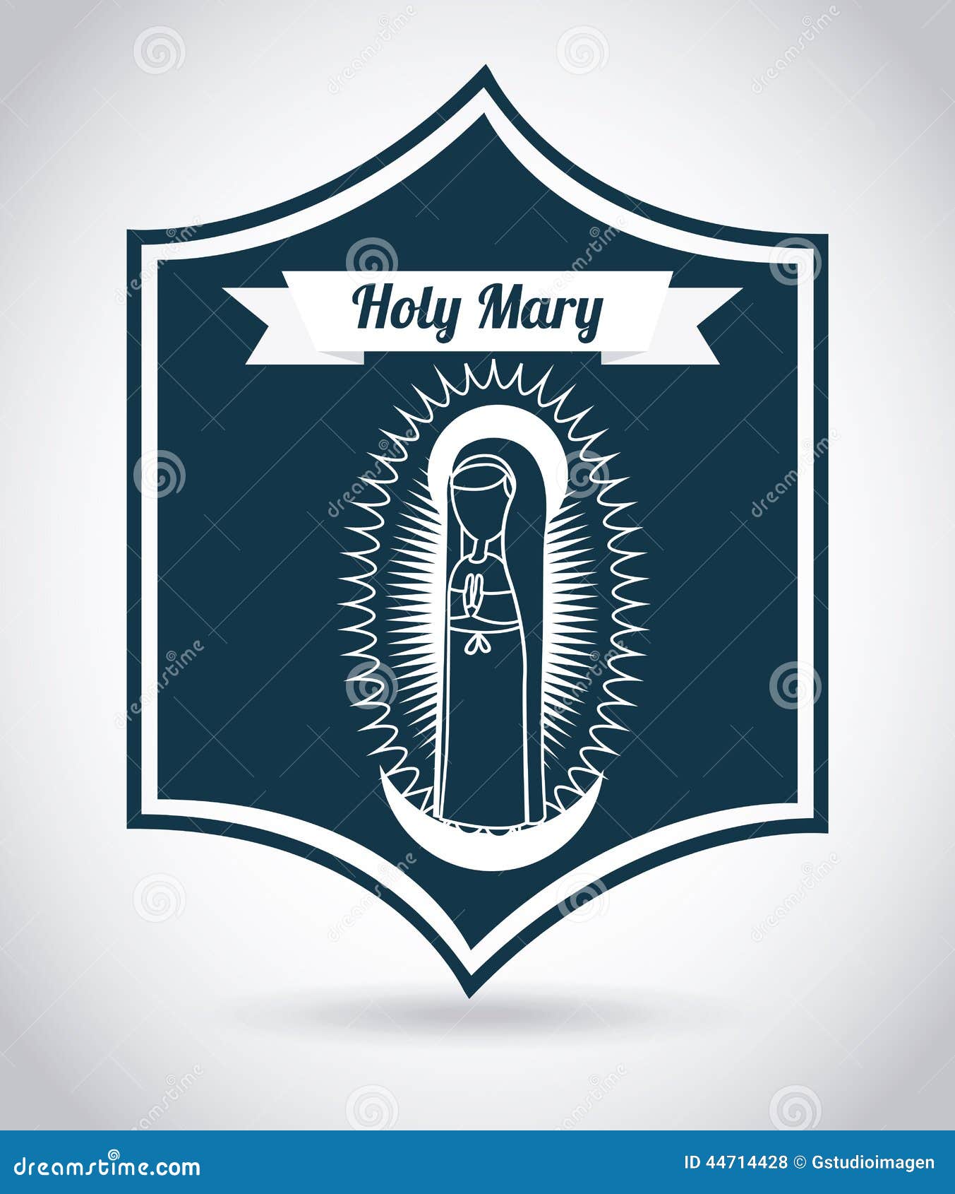 Holy mary stock vector. Illustration of figure, prayer - 44714428