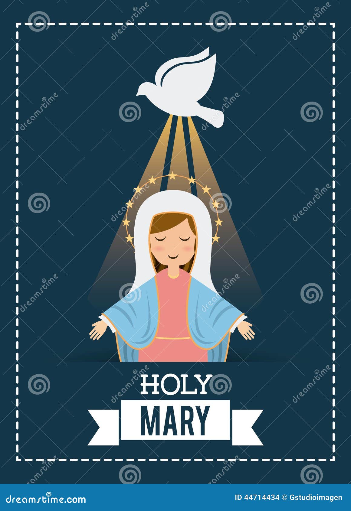 Holy mary stock vector. Illustration of religion, celebration - 44714434