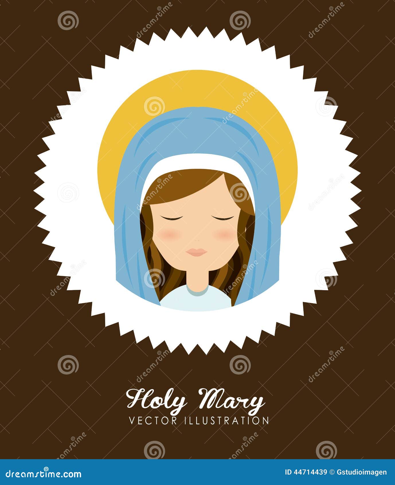 Holy mary stock vector. Illustration of church, lace - 44714439