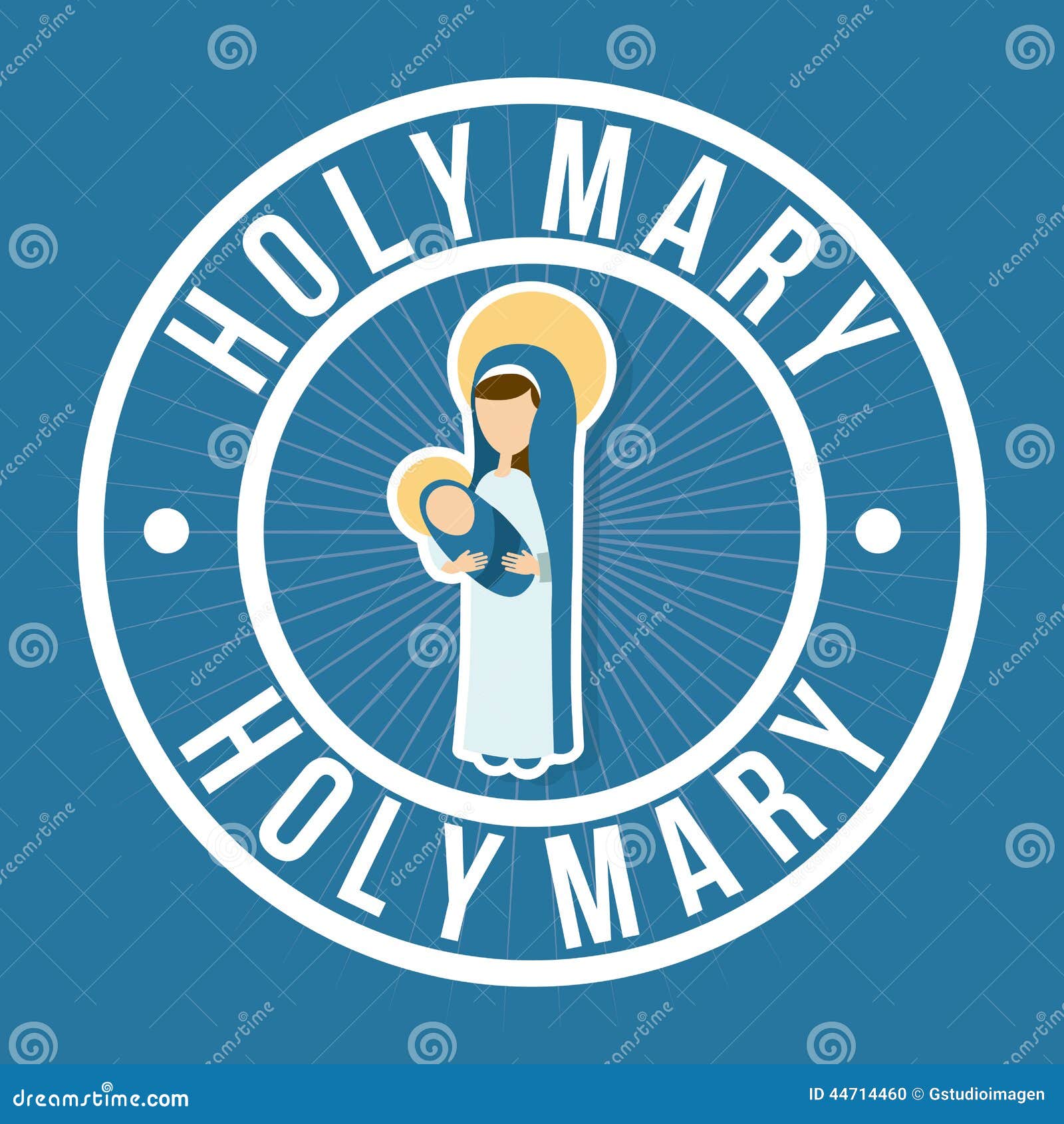 Holy mary stock vector. Illustration of celebration, religious - 44714460