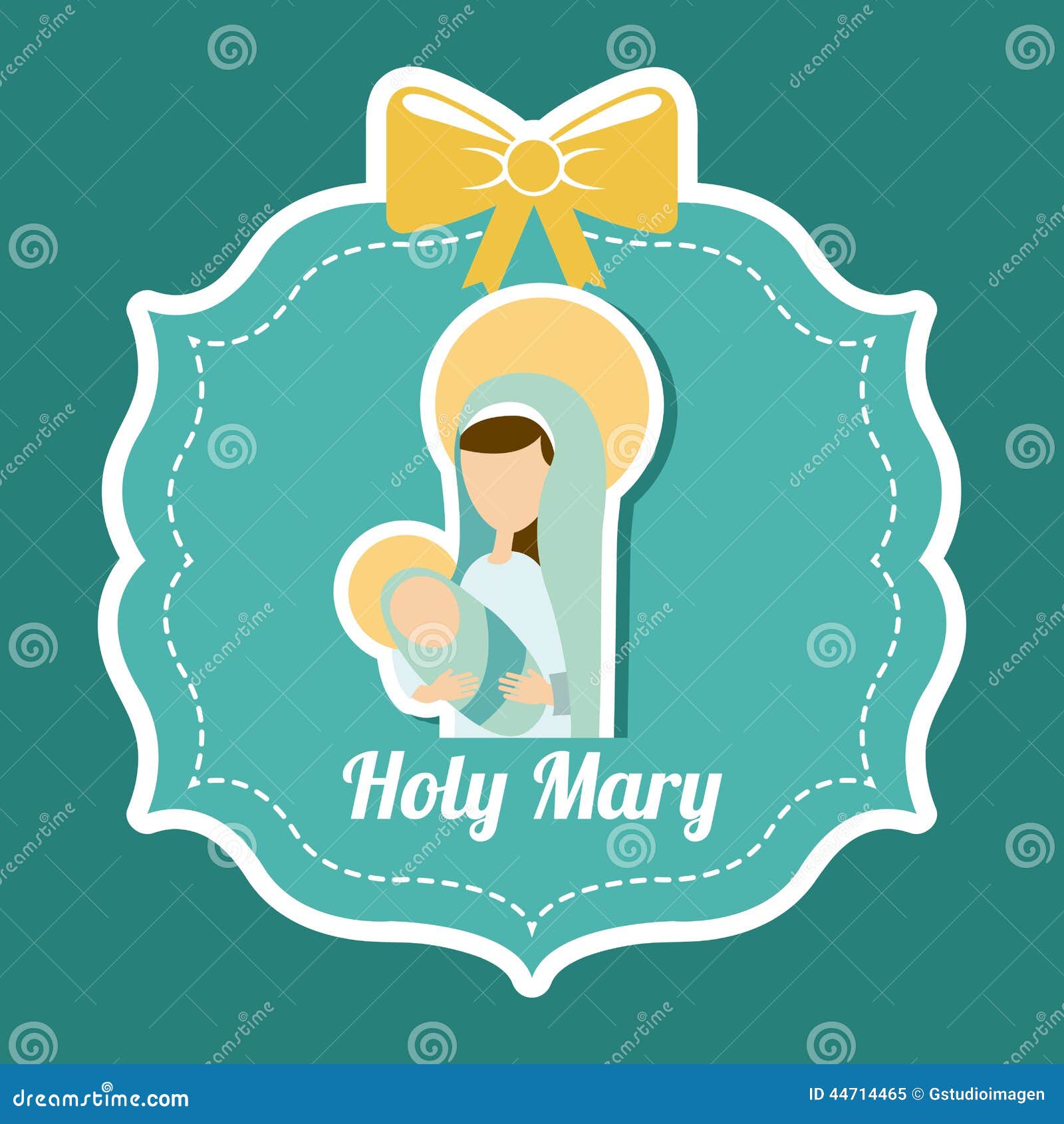 Holy mary stock vector. Illustration of bown, abstract - 44714465