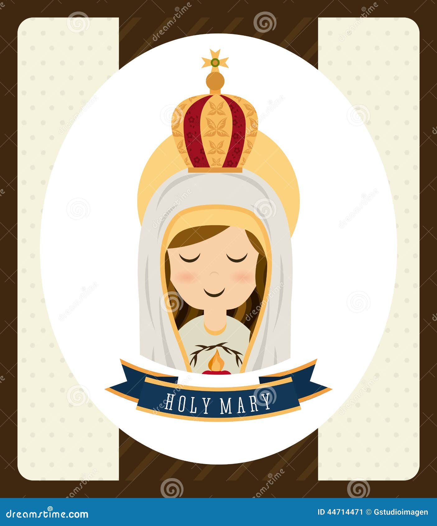 Holy mary stock vector. Illustration of celebration, mary - 44714471