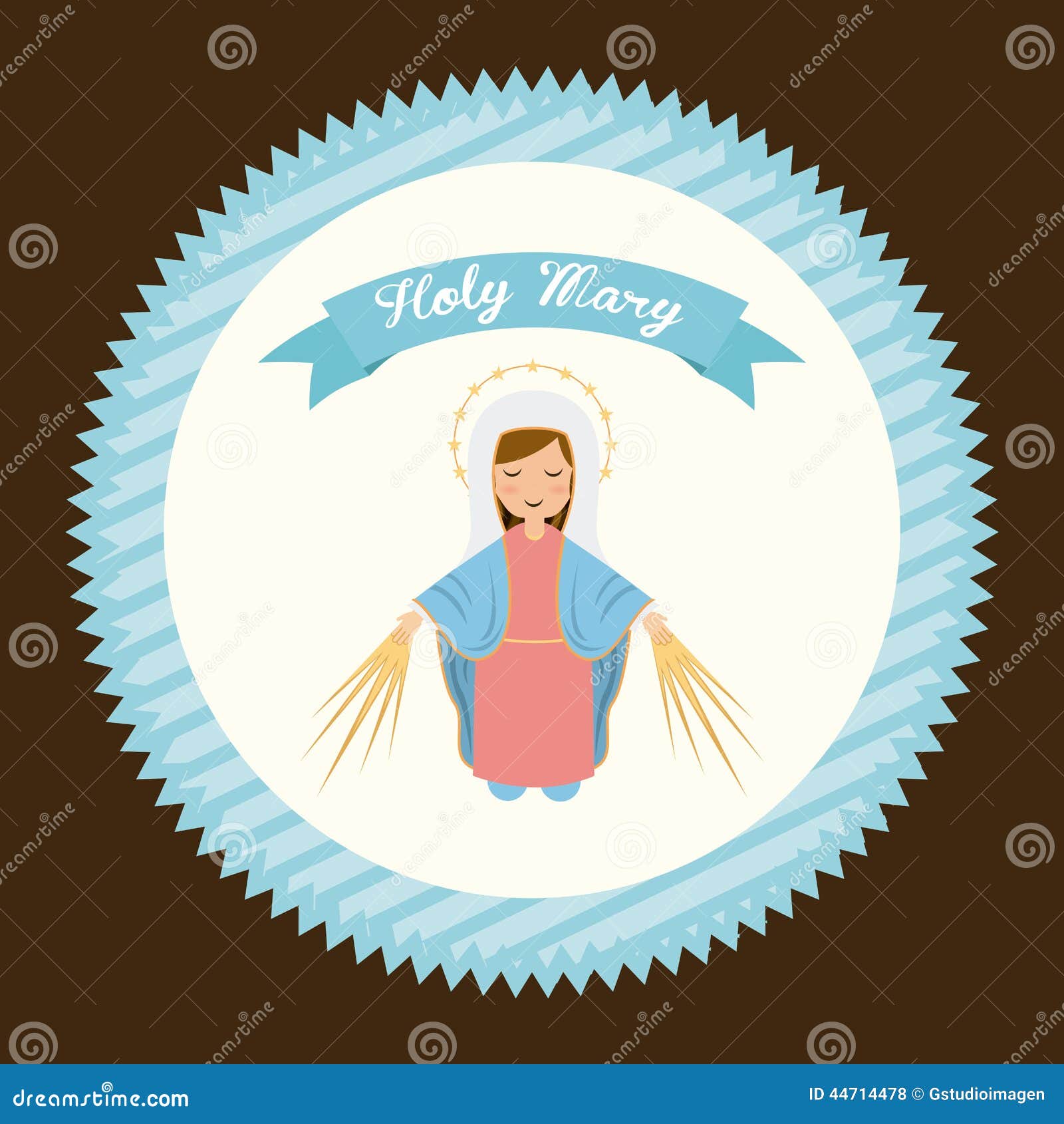 Holy mary stock vector. Illustration of lace, catholic - 44714478