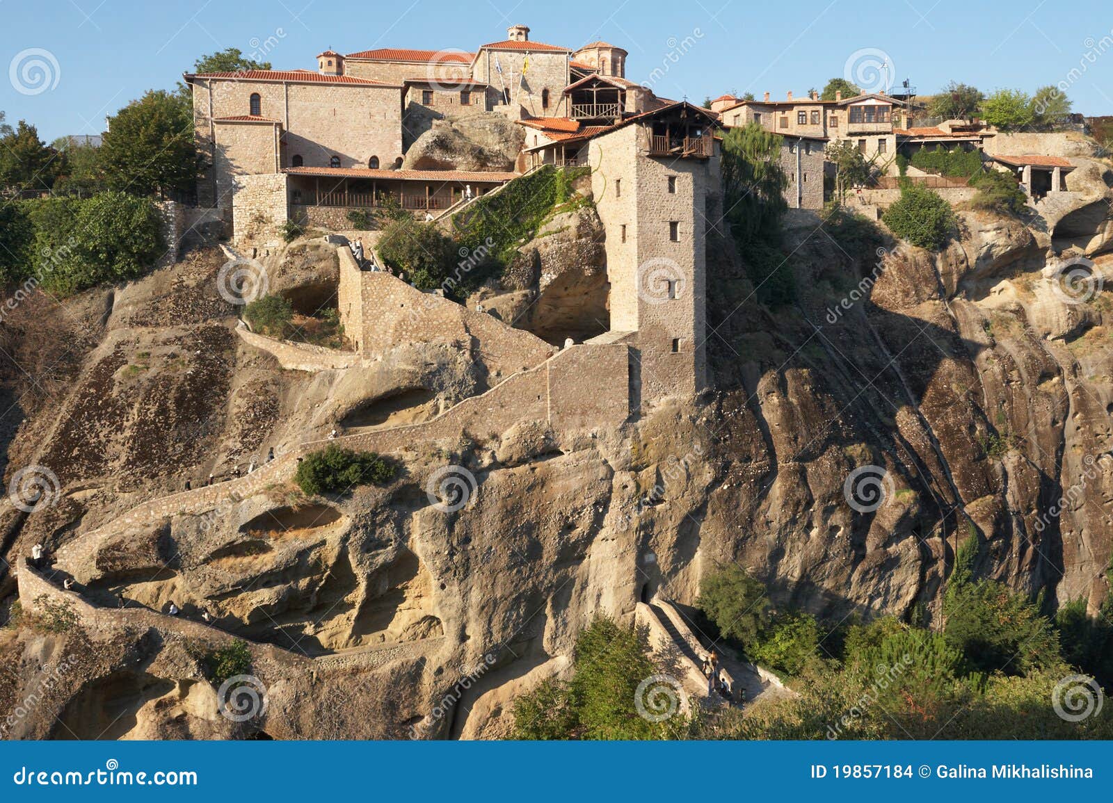 Holy Monastery of Great Meteoron Stock Photo - Image of religion ...