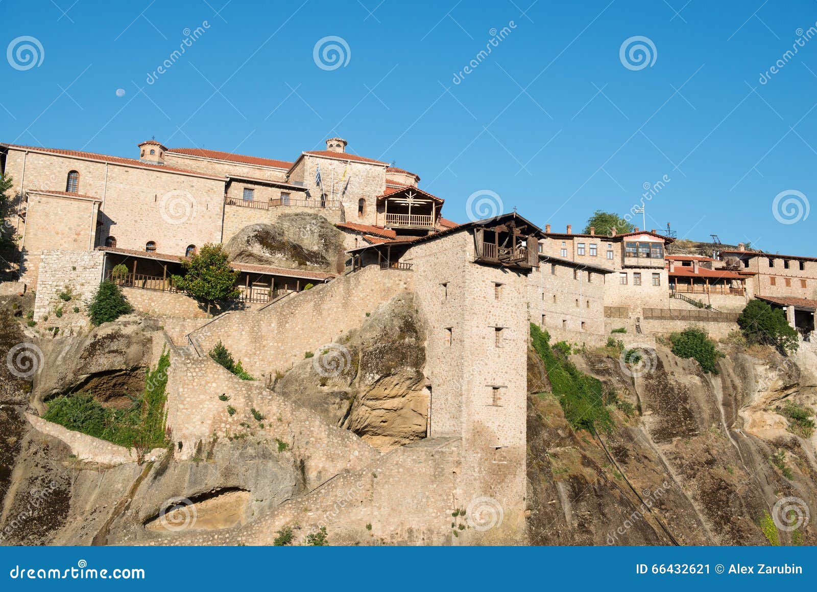 Holy Monastery of Great Meteoron Stock Image - Image of clouds ...