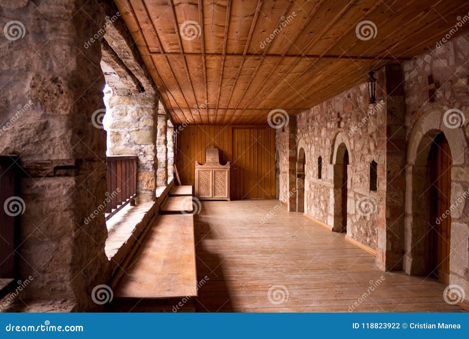 In the Holy Monastery in Greece. Inside, Abbey. Stock Photo - Image of ...
