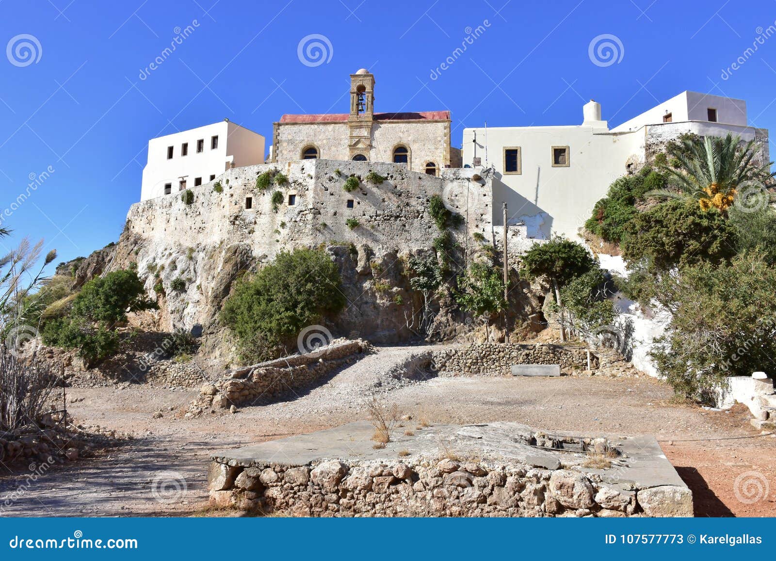 Holy Monastery of Panagia Chrysoskalitissa ,Crete Stock Image - Image ...