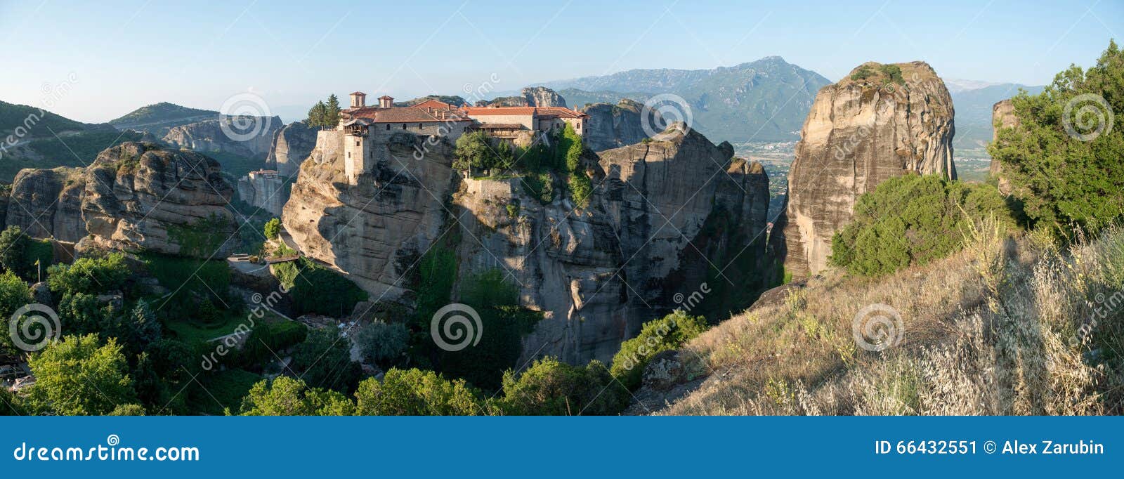 The Holy Monastery of Varlaam Stock Image - Image of greek, complex ...