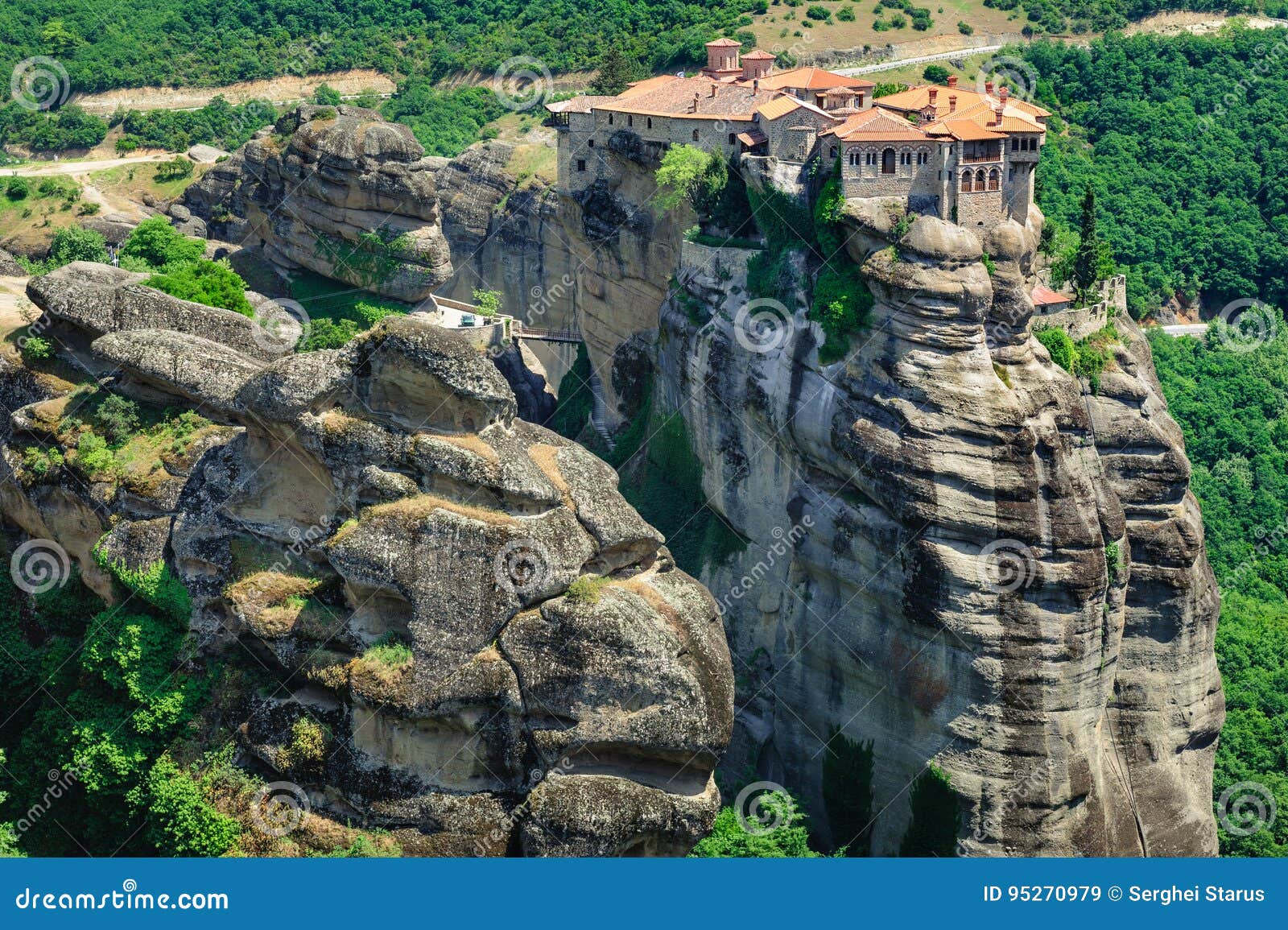 The Holy Monastery of Varlaam, Meteora, Greece Stock Image - Image of ...