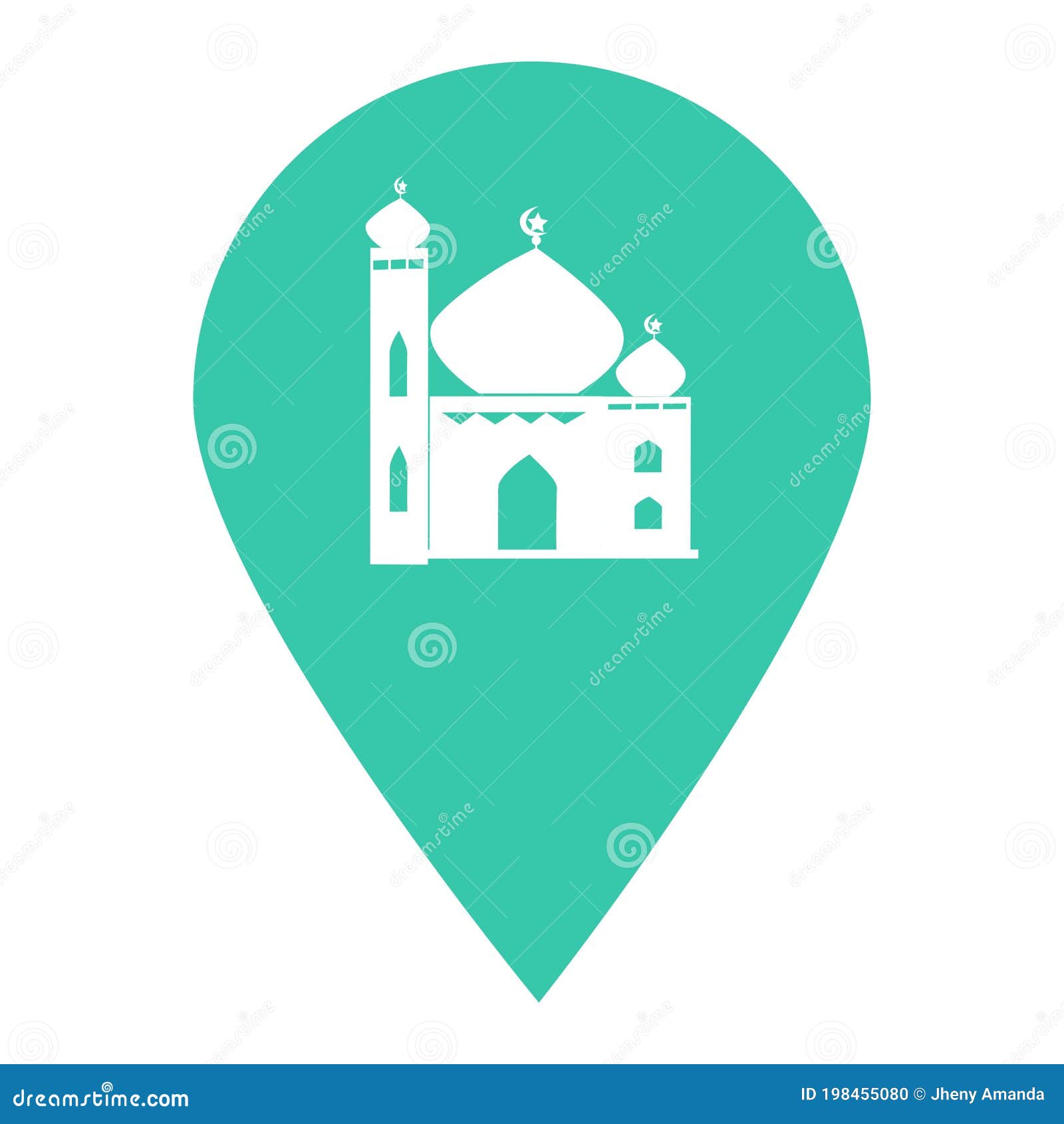 Holy Mosque Location Map Pin Pointer Icon. Element of Map Point for ...