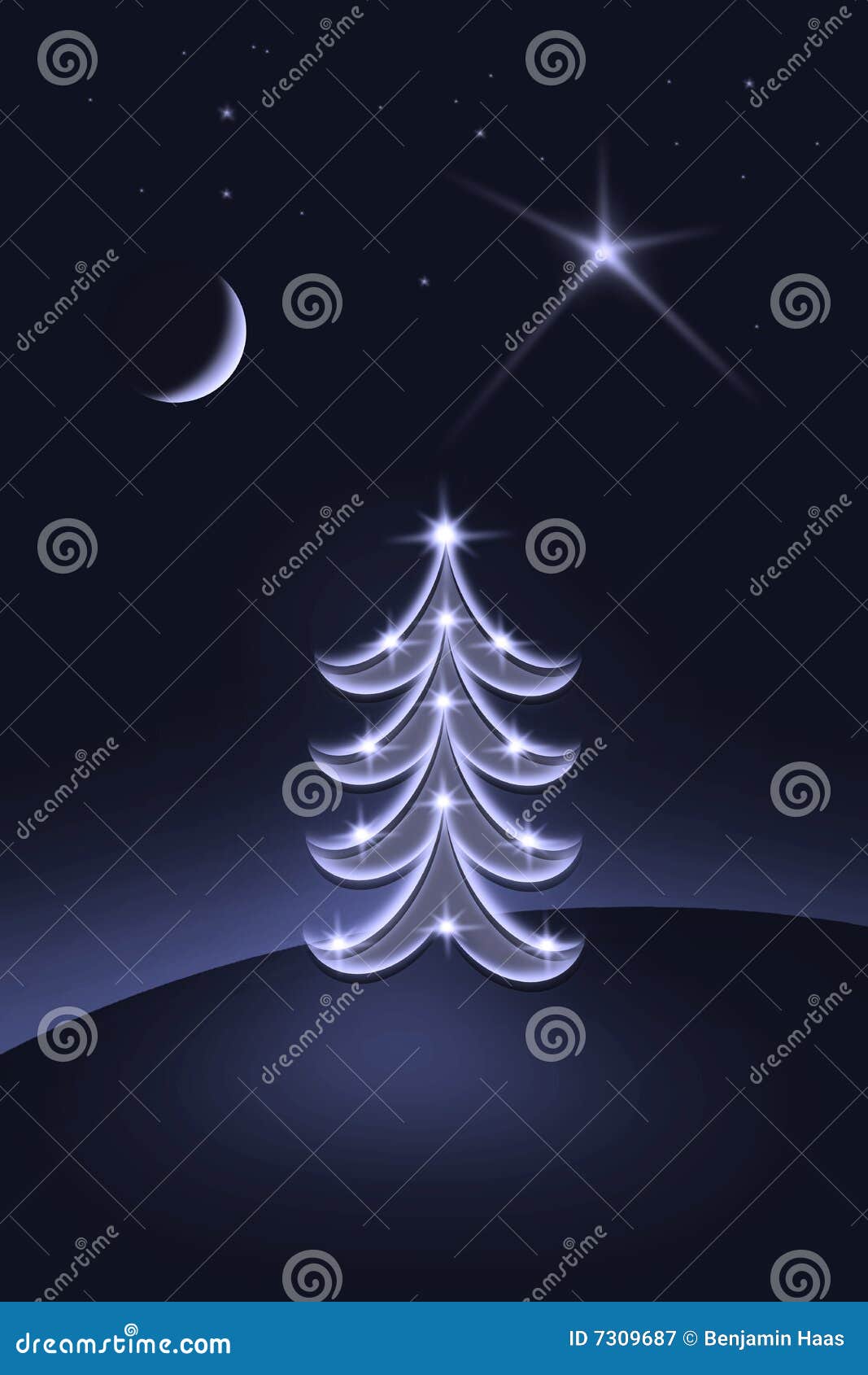 Holy night stock illustration. Illustration of gift, event - 7309687