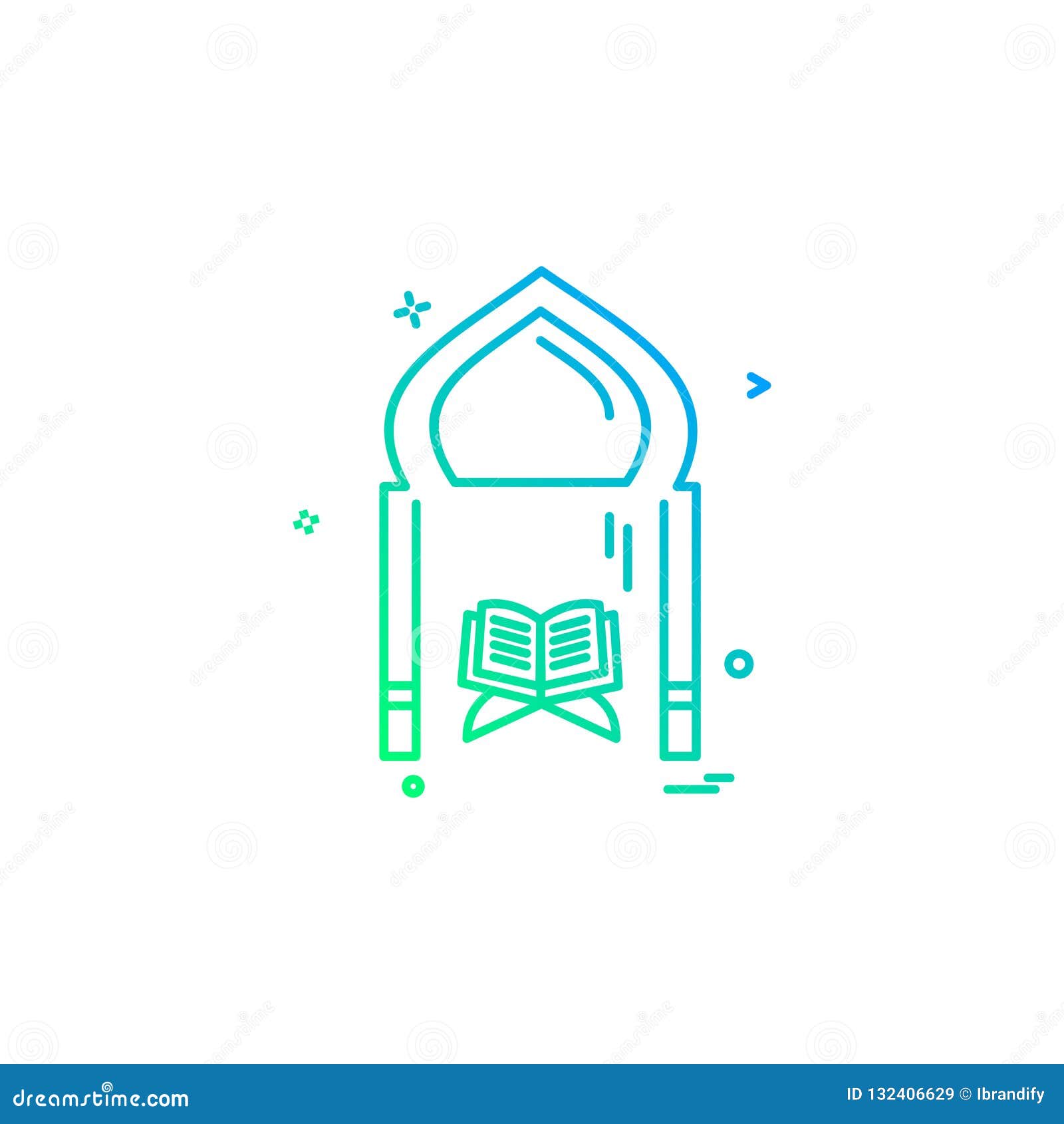 Holy Quran Icon Design Vector Stock Vector - Illustration of arabic ...