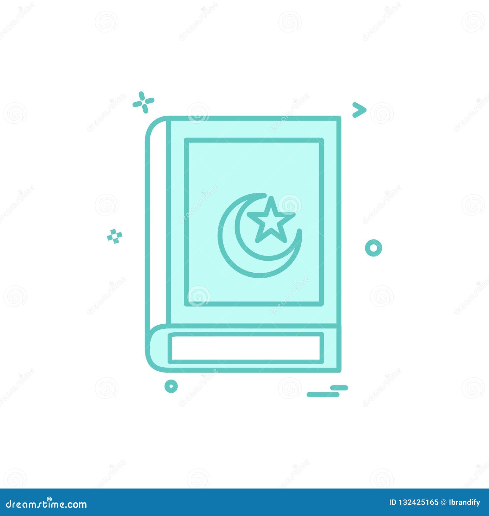 Holy Quran Icon Design Vector Stock Vector - Illustration of islam ...