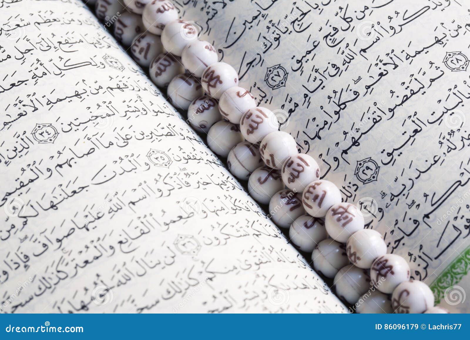 The holy Quran opened stock image. Image of holy, tespih - 86096179
