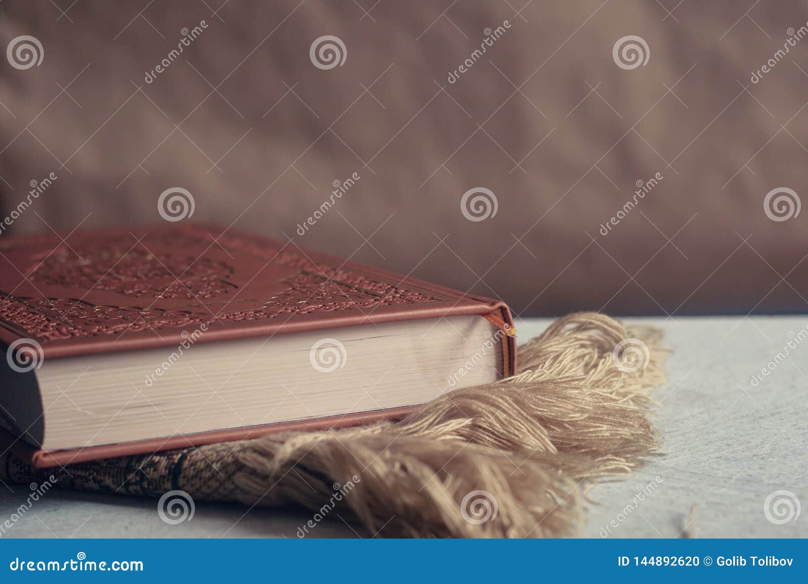 The Holy Quran on Praying Carpet. Flat Lay View Stock Photo - Image of ...