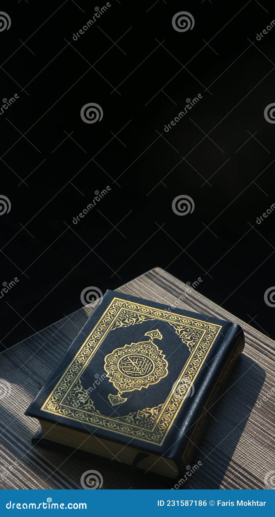 Holy Quran on a Table with a Low Key Stock Photo - Image of holy, brown ...
