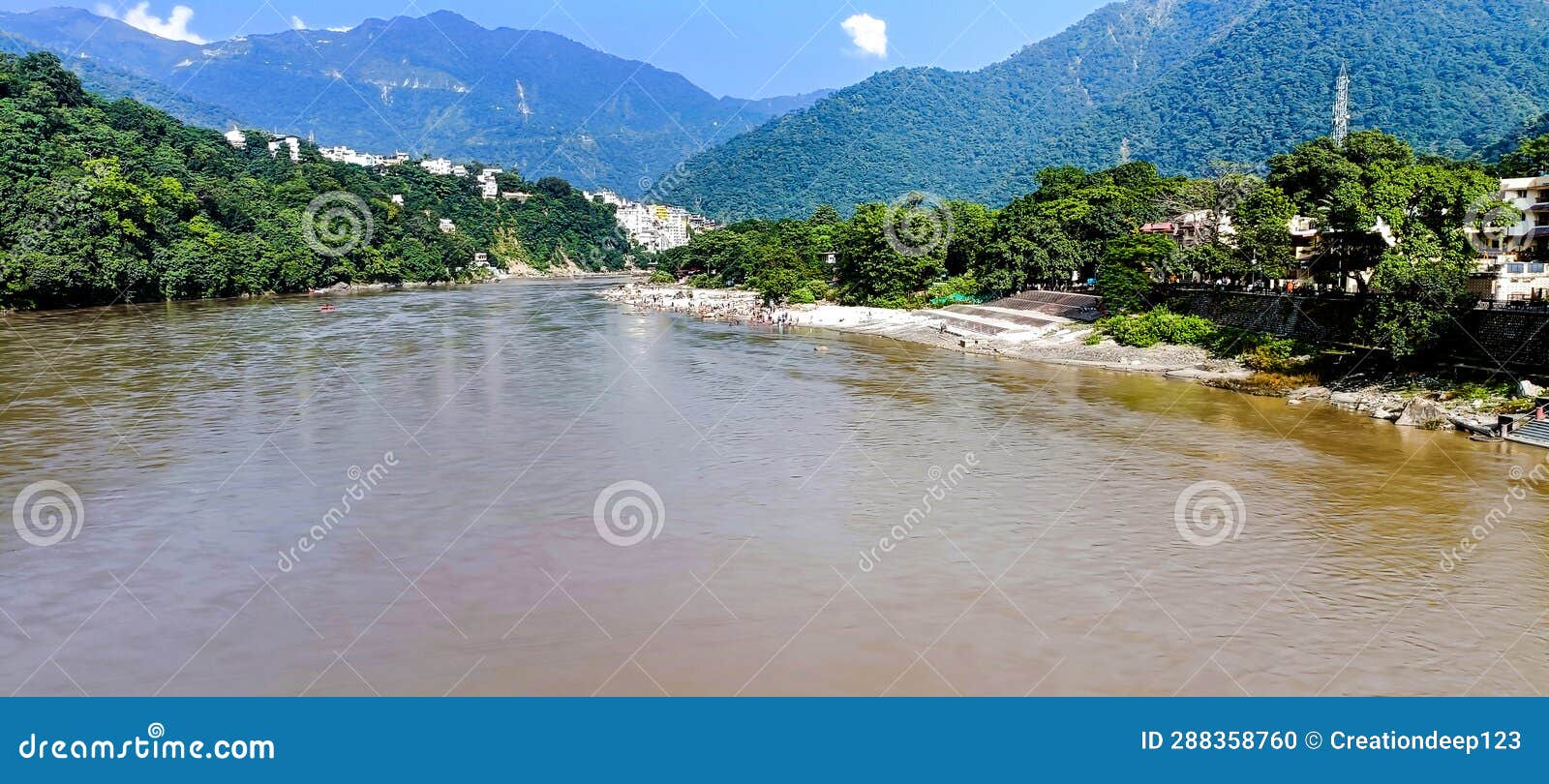 Rishikesh Valley on the Ganges River, India Stock Photo - Image of ...