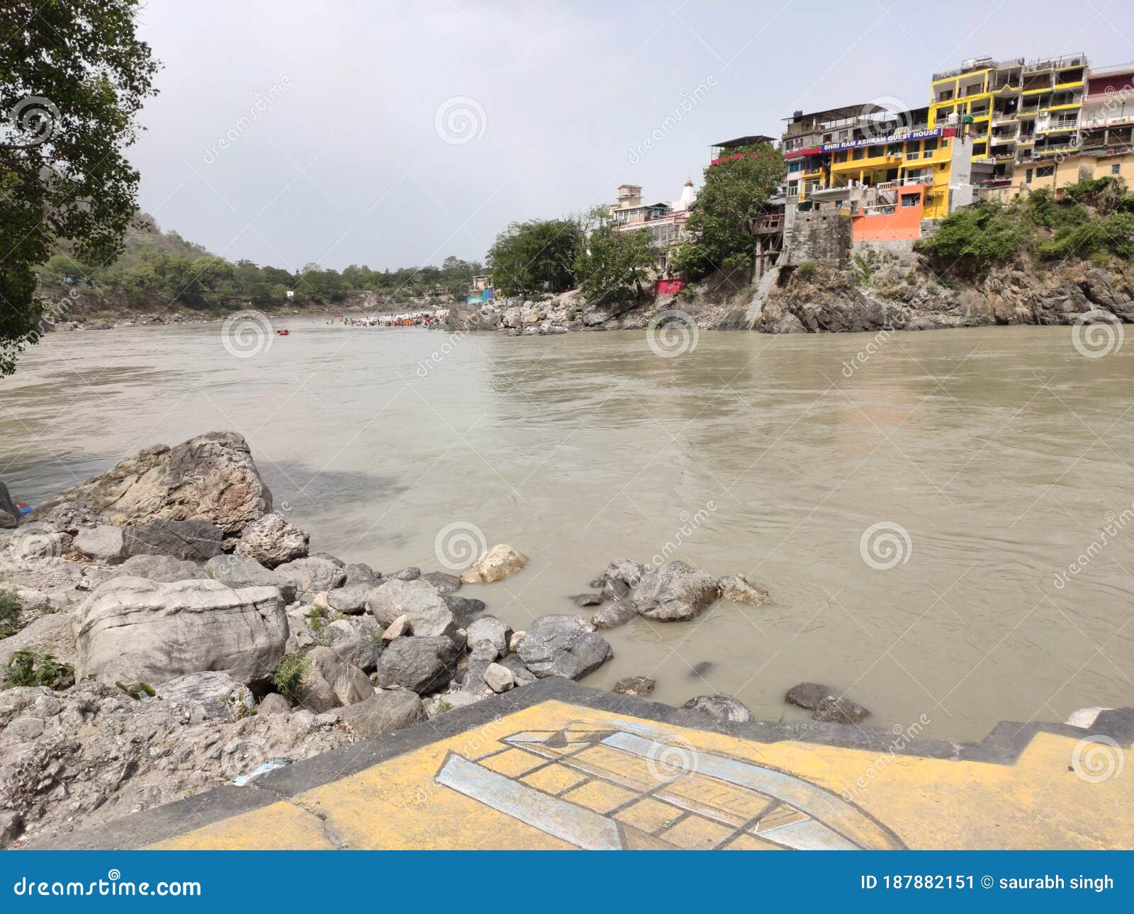 Holy River Ganga Water Flow Stock Image - Image of ganga, river: 187882151