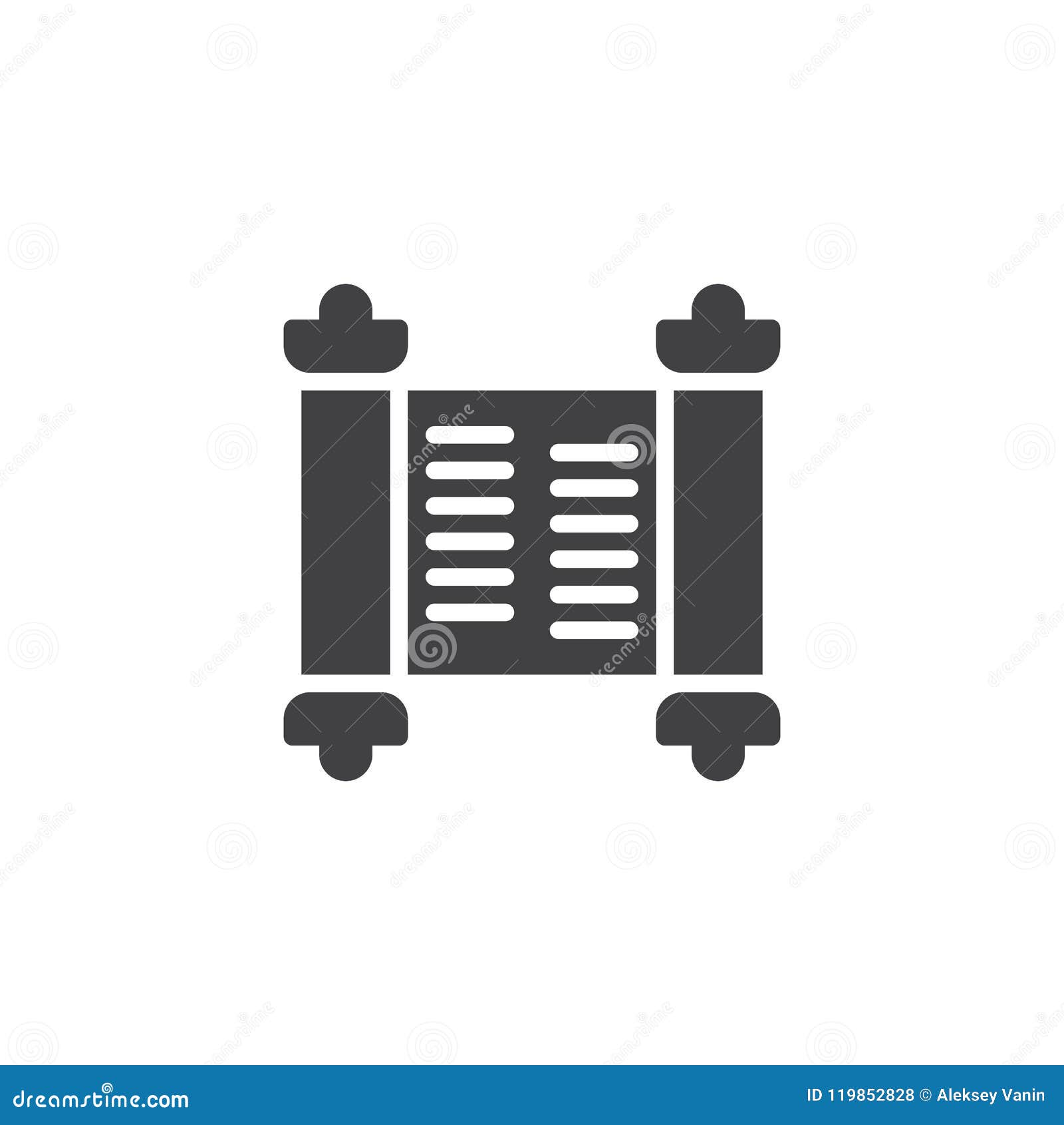 Holy Scriptures Scroll Vector Icon Stock Vector - Illustration of ...