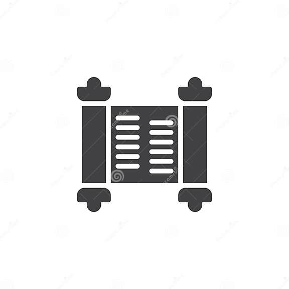 Holy Scriptures Scroll Vector Icon Stock Vector - Illustration of ...