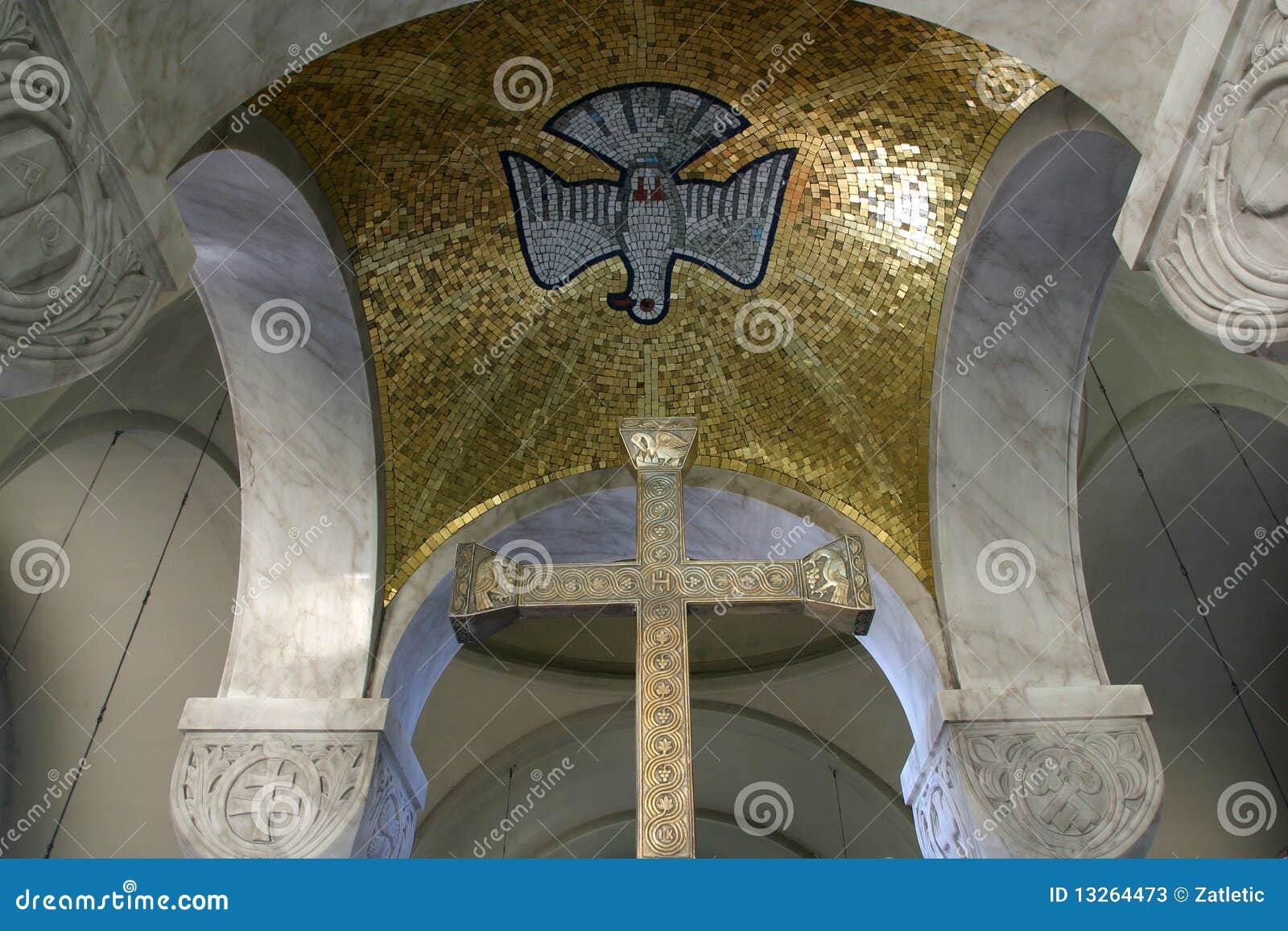 Holy Spirit Bird and Cross stock image. Image of church - 13264473