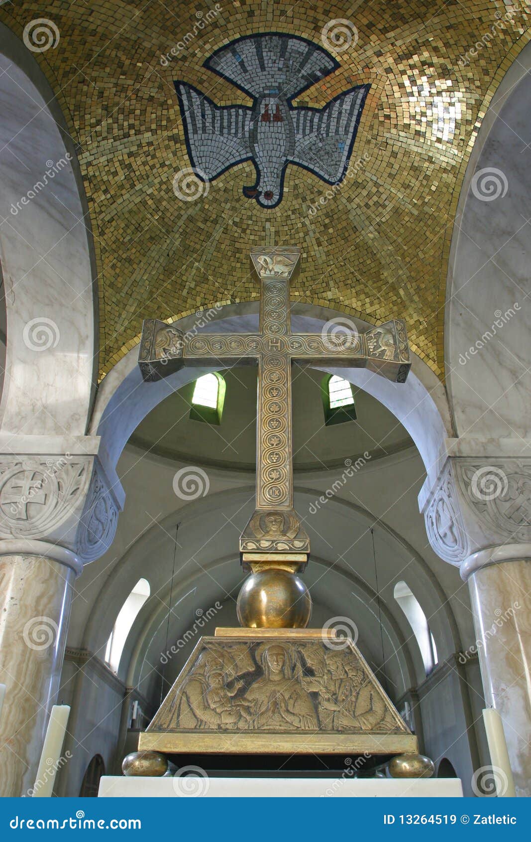 Holy Spirit Bird and Cross stock image. Image of croatia - 13264519