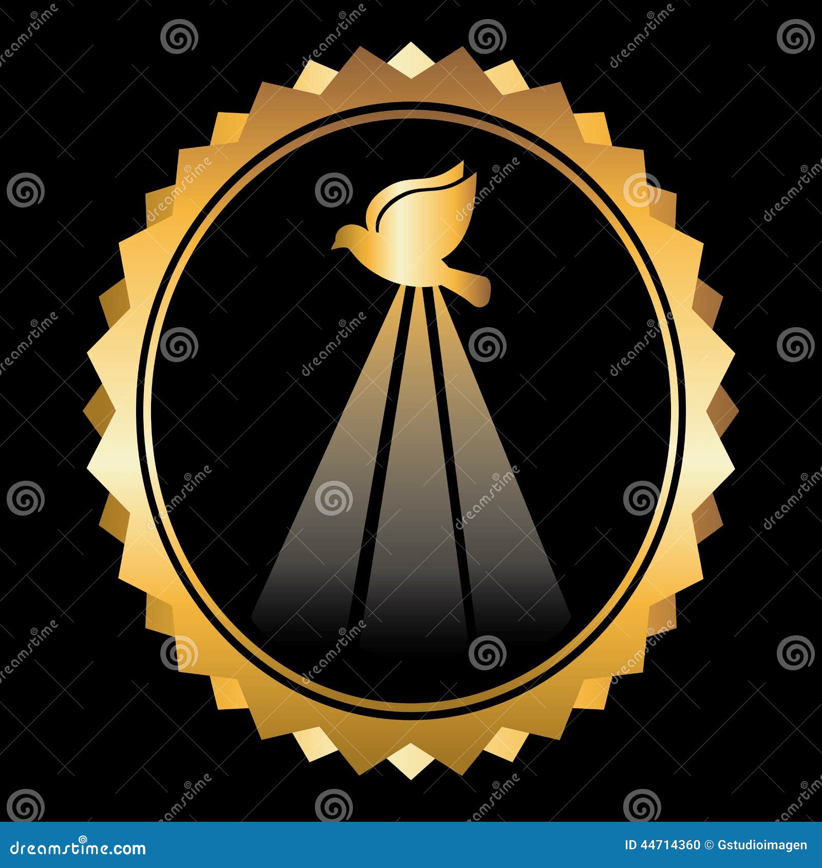 Holy spirit stock vector. Illustration of golden, lace - 44714360
