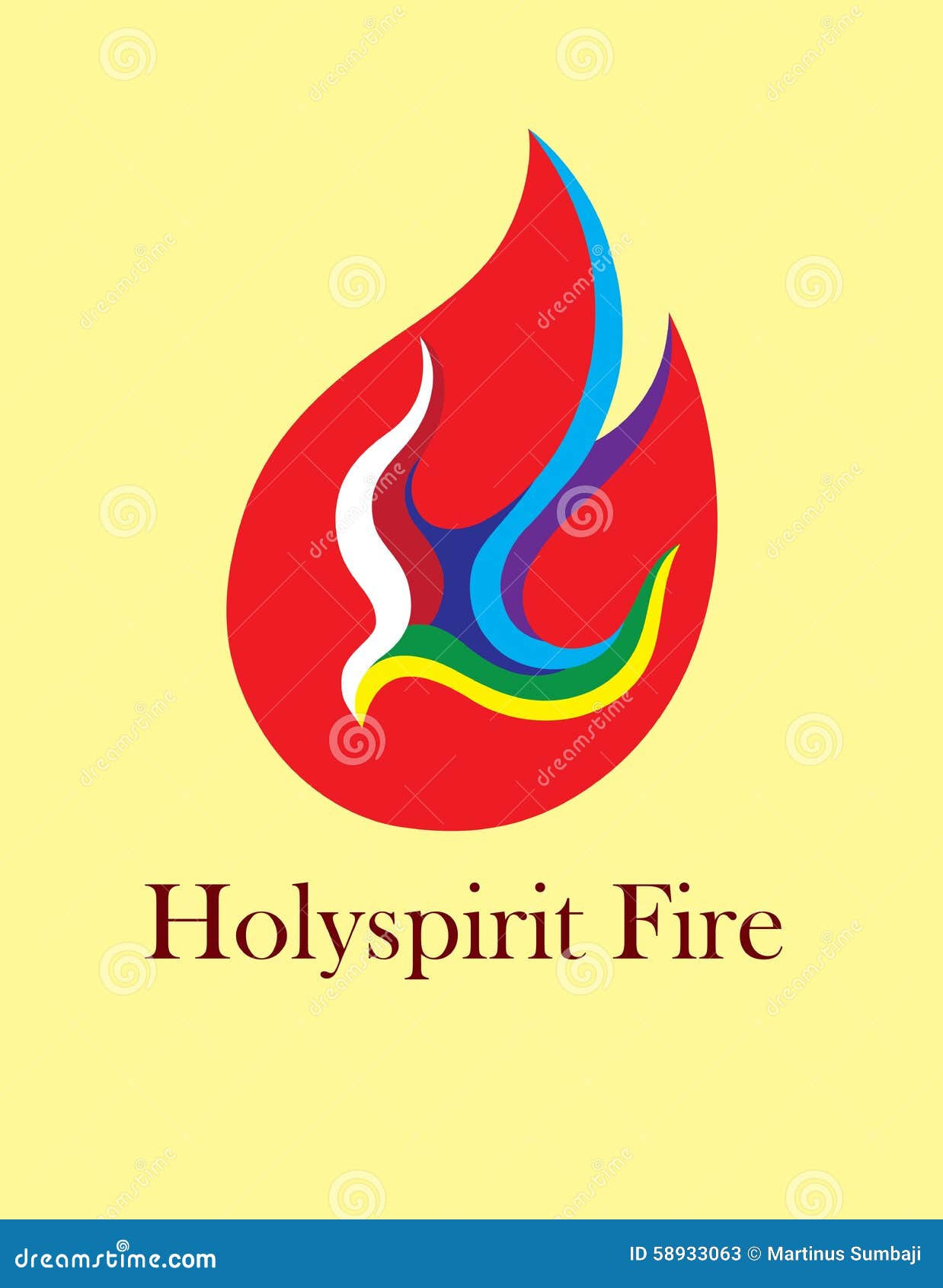 Holy spirit Fire Logo stock vector. Illustration of dove - 58933063