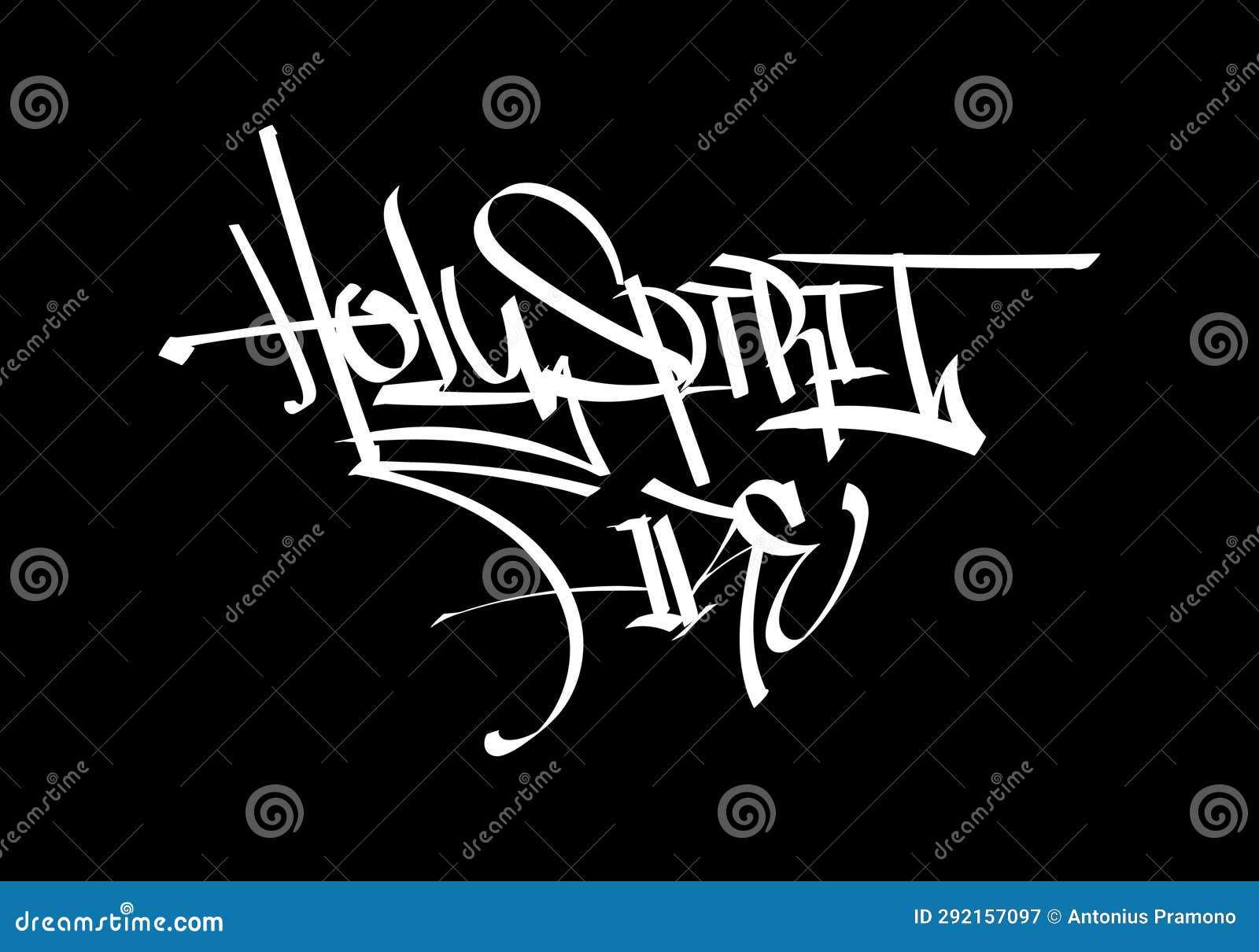 HOLY SPIRIT FIRE Word Graffiti Tag Style Stock Illustration ...