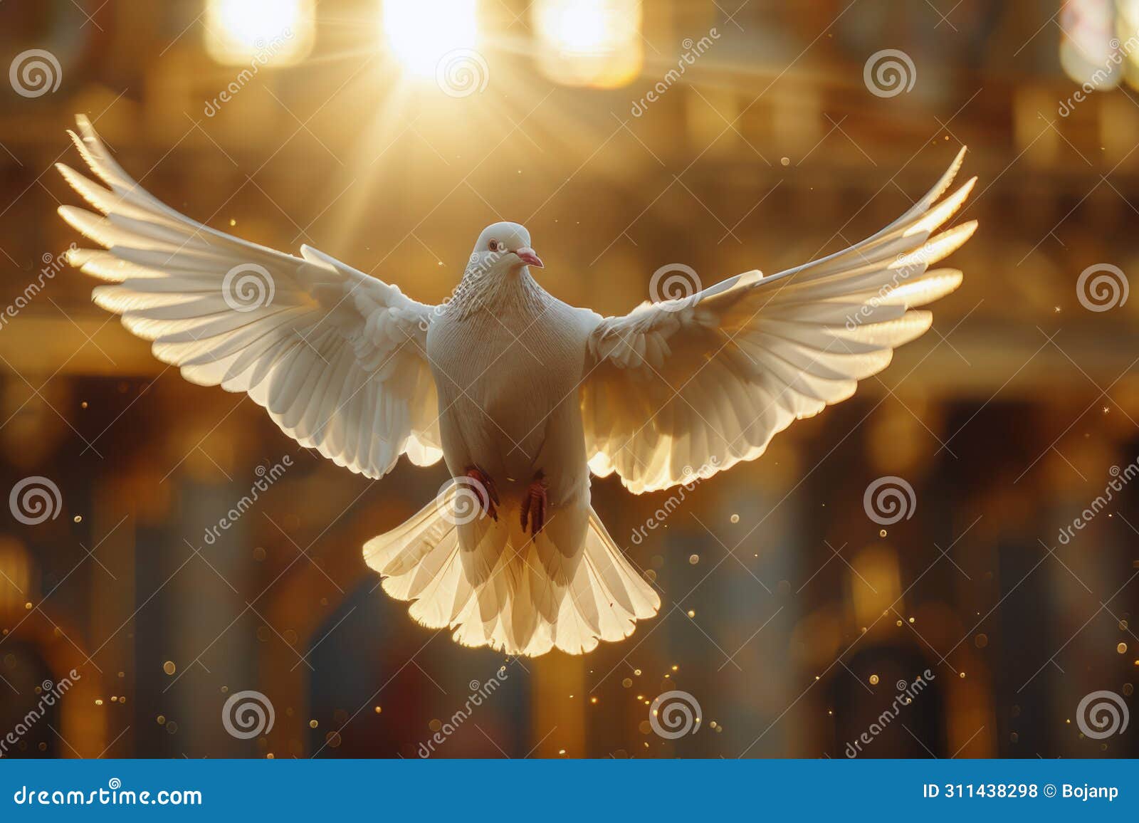 The Holy Spirit in the Form of a White Dove. AI Generative Stock ...