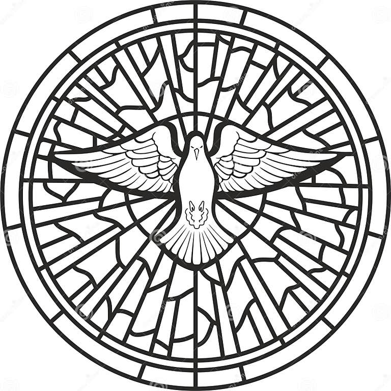 Holy Spirit Stained Glass Pattern Stock Vector - Illustration of vector ...