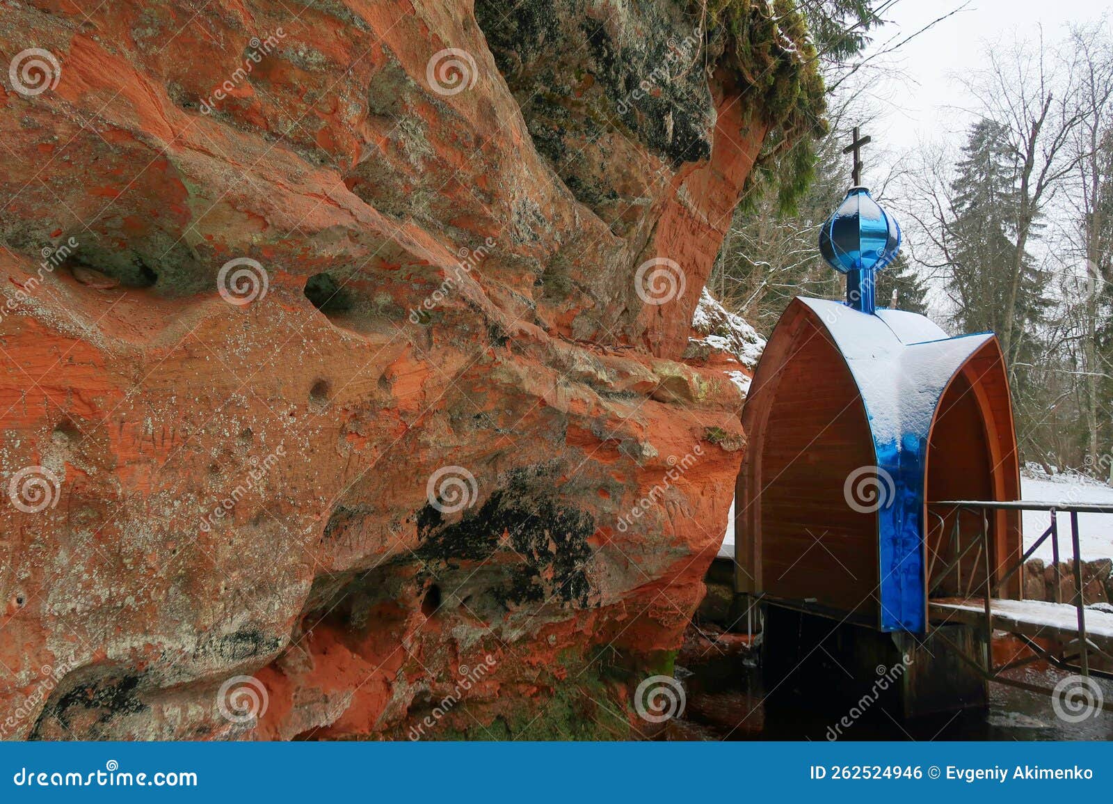 Holy spring in karst caves stock photo. Image of waterway - 262524946
