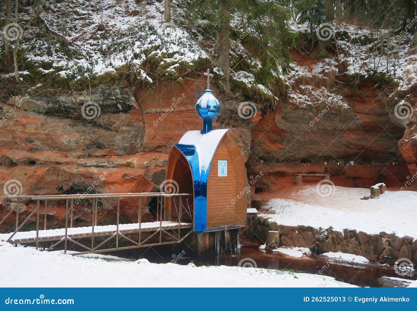 Holy spring in karst caves stock image. Image of holy - 262525013
