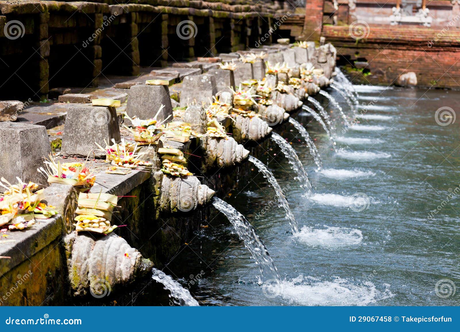 Holy Spring Water At Goa Gajah Temple Stock Photography | CartoonDealer ...