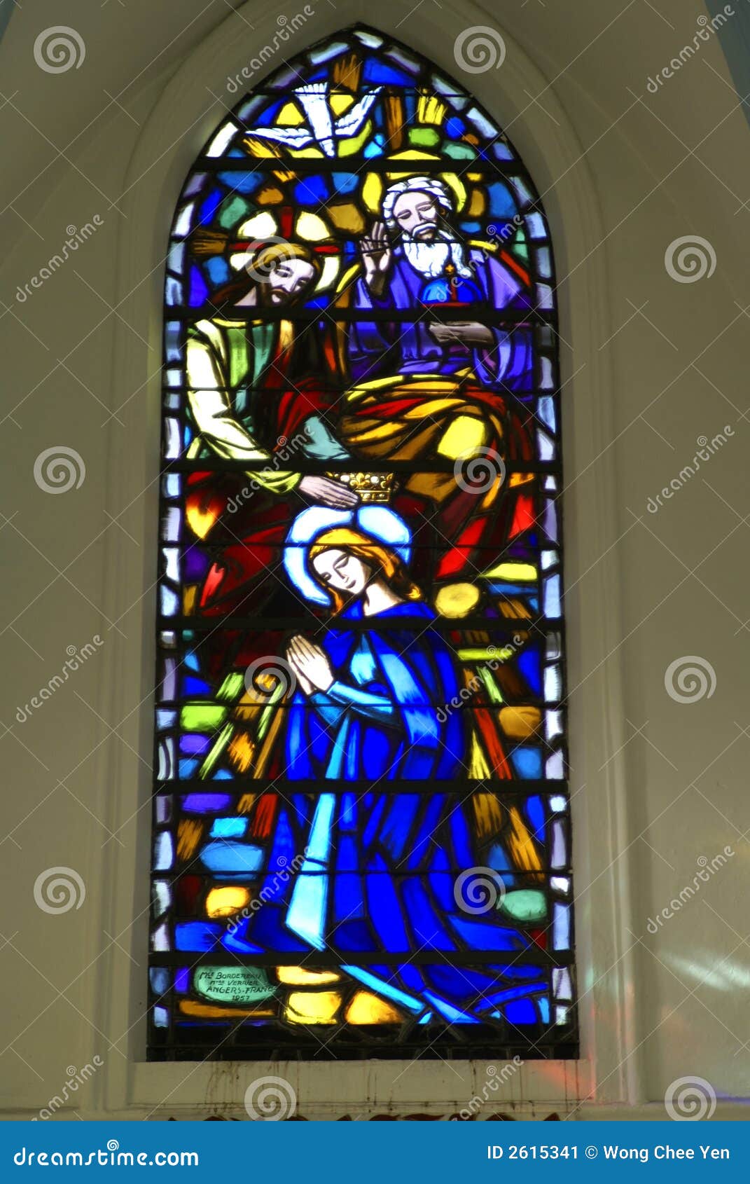 Holy stainglass window stock image. Image of glass, catholic - 2615341