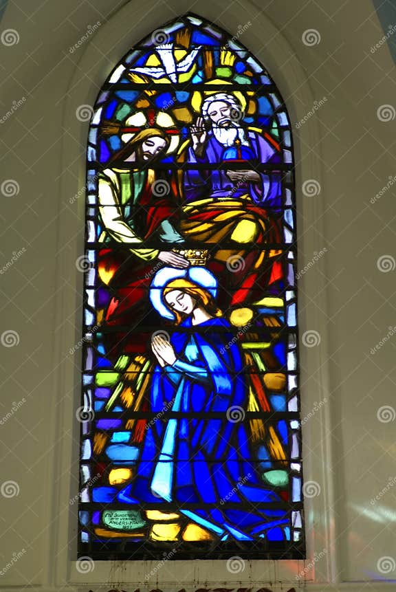 Holy stainglass window stock image. Image of glass, catholic - 2615341