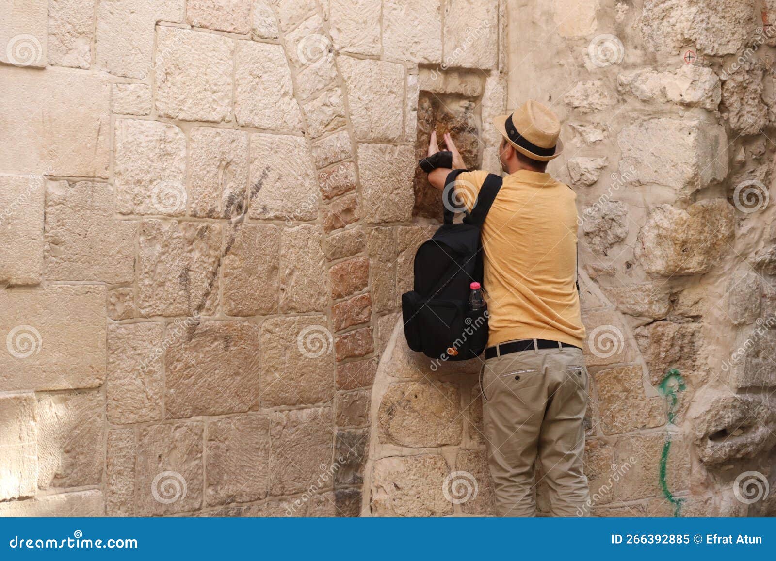 Holy Stone Statue Seen During Pilgrimage | CartoonDealer.com #107900146