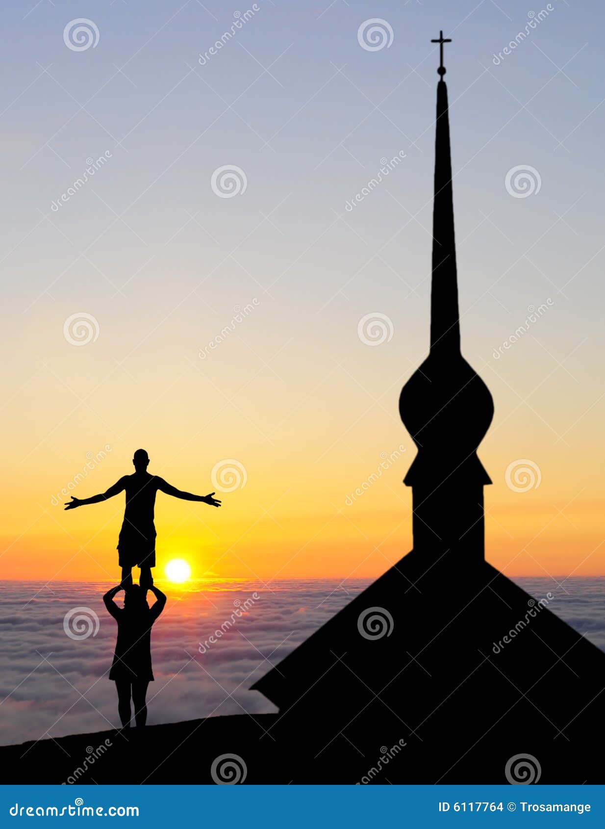 Holy sunset stock photo. Image of acrobatic, strong, open - 6117764