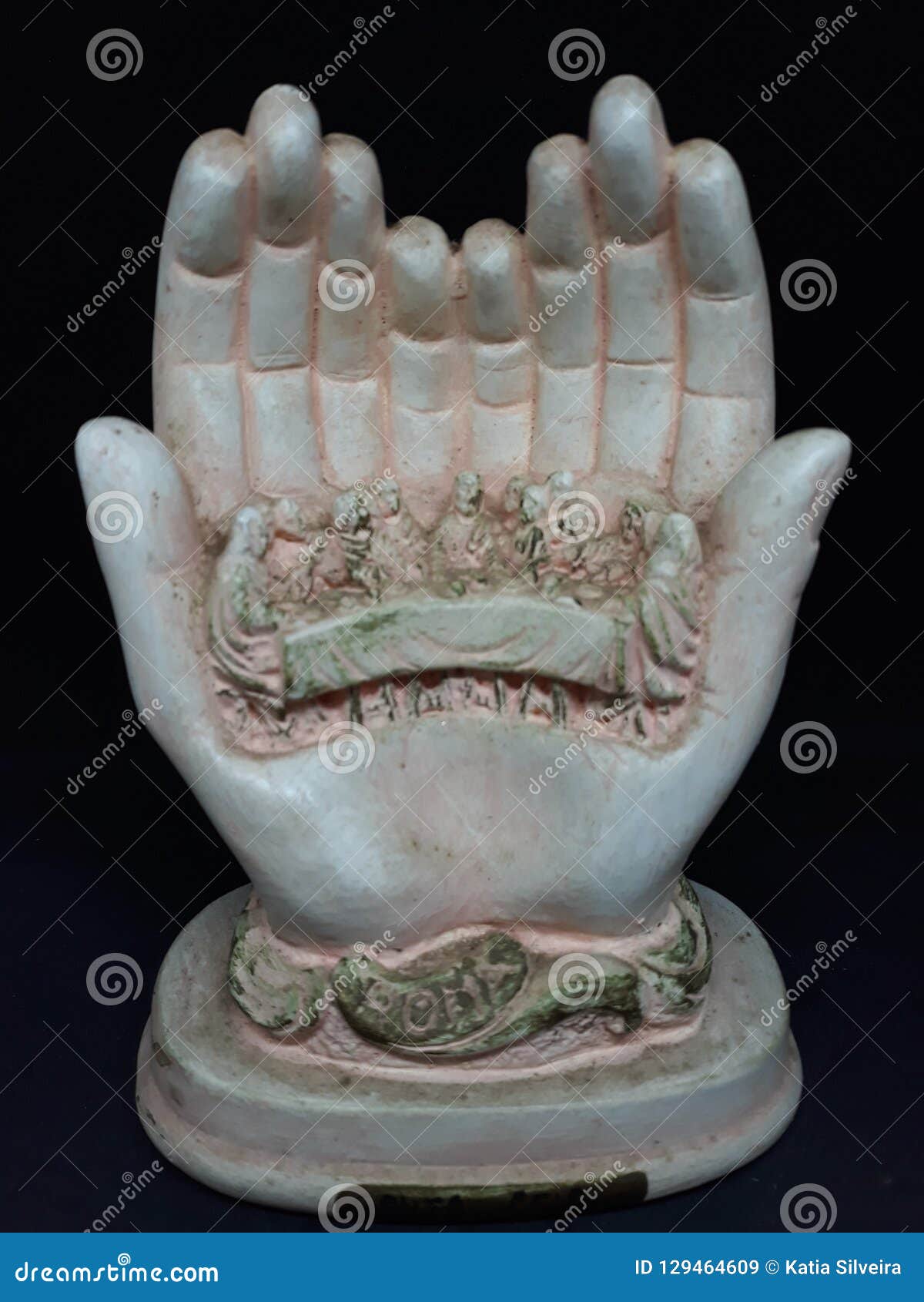 Holy Supper in the Palm of the Hand Stock Image - Image of hand ...