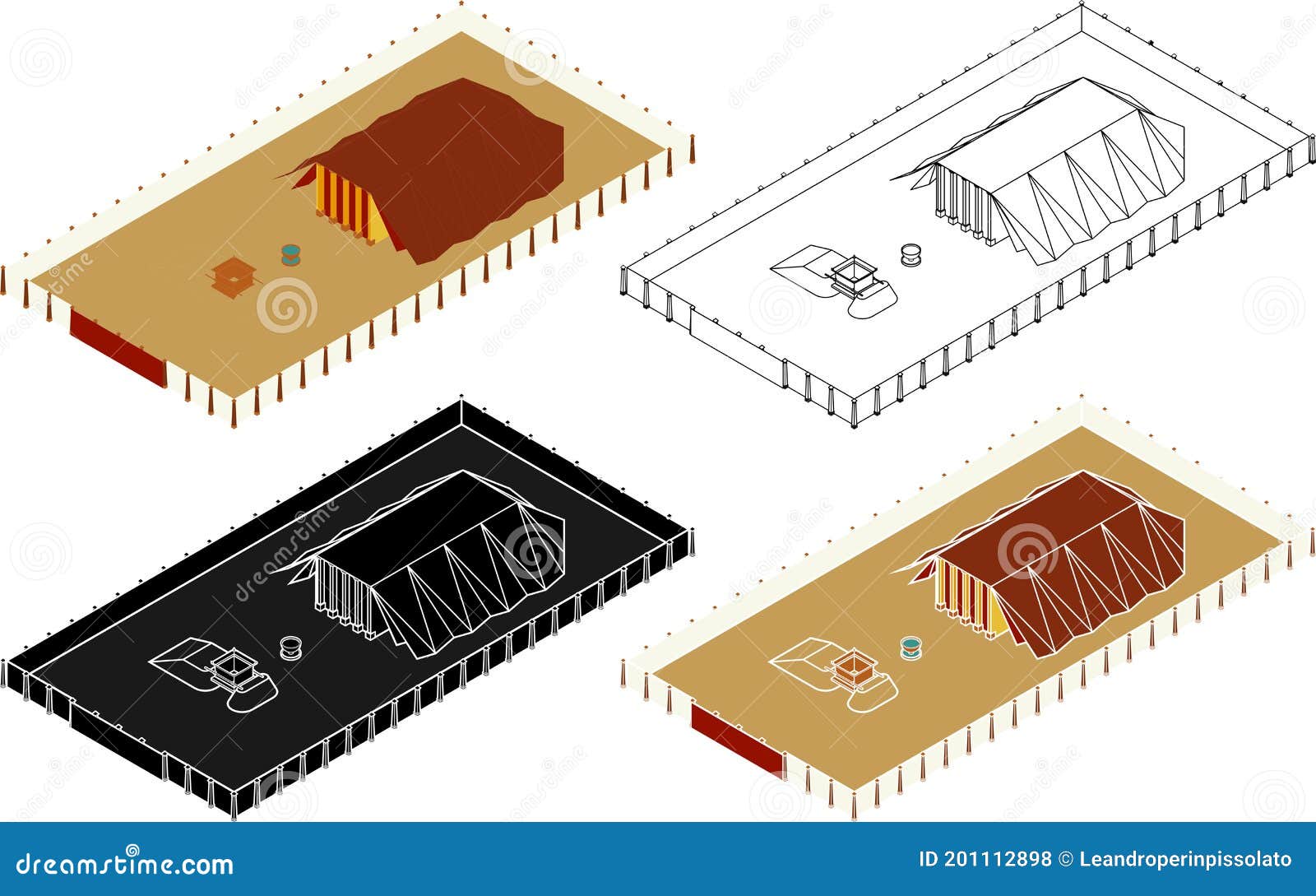 Tabernacle Of Moses. Vector Drawing | CartoonDealer.com #101019761