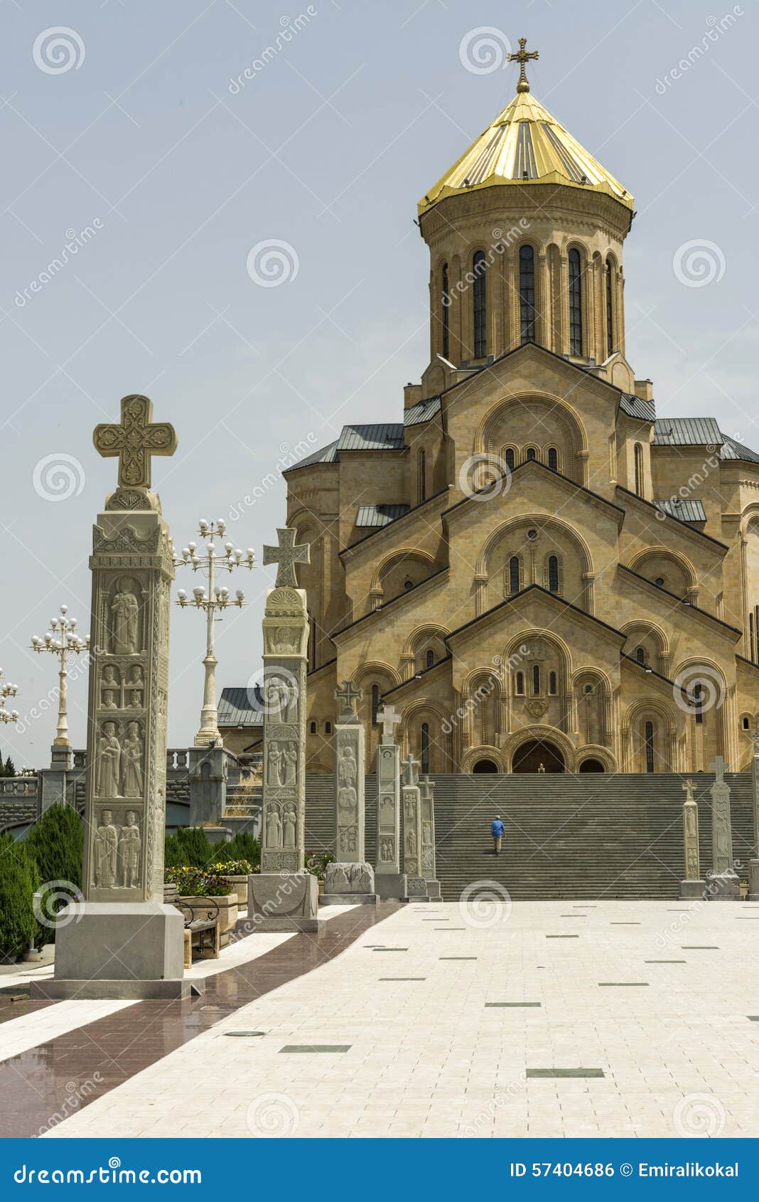Holy Trinity Church in Tbilisi, Sameba Stock Photo - Image of built ...